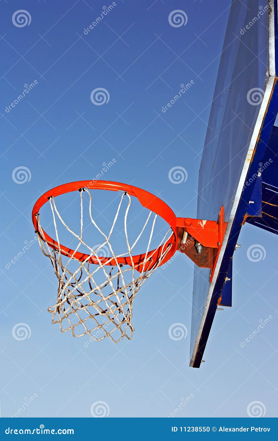 Basketball Hoop Against a Blue Sky. Stock Photo - Image of hoop, park ...