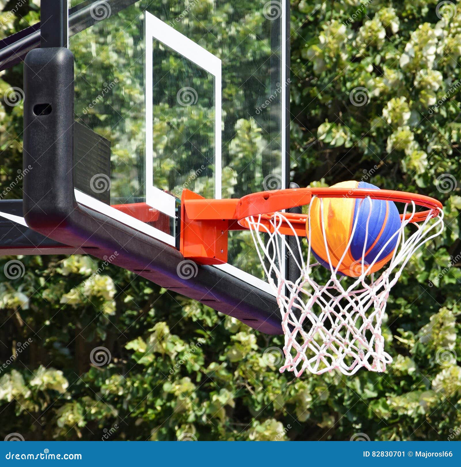 Basketball hoop and ball stock image. Image of professional - 82830701