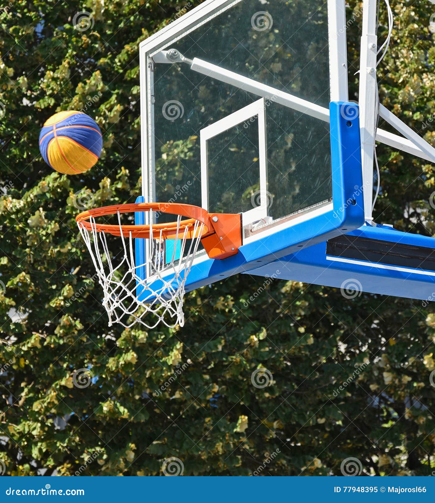 Basketball hoop and ball stock image. Image of competition - 77948395