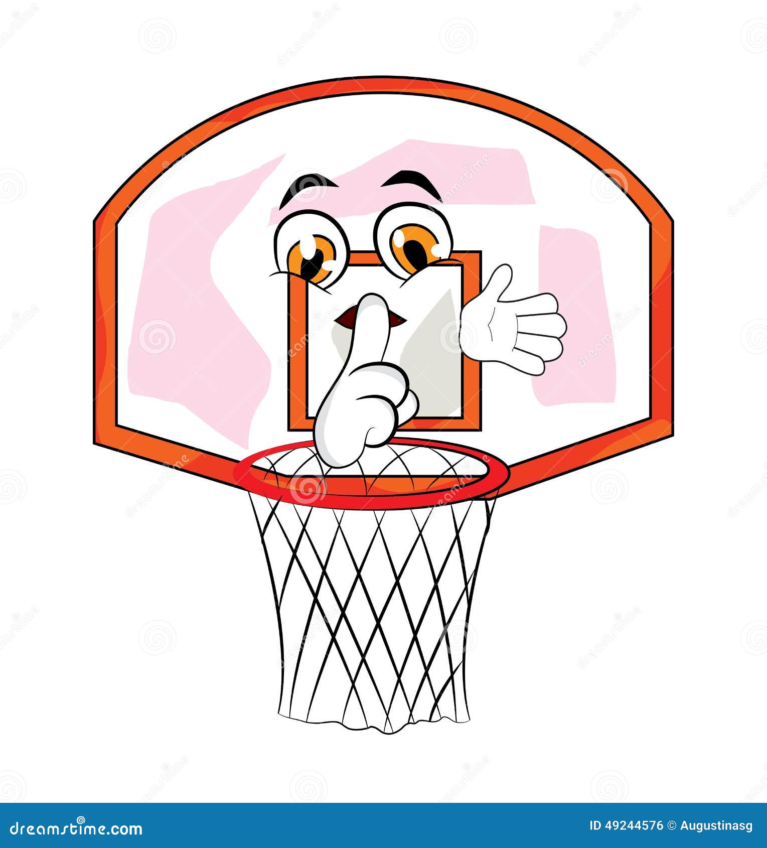 Basketball hoop cartoon stock illustration. Illustration of isolated ...