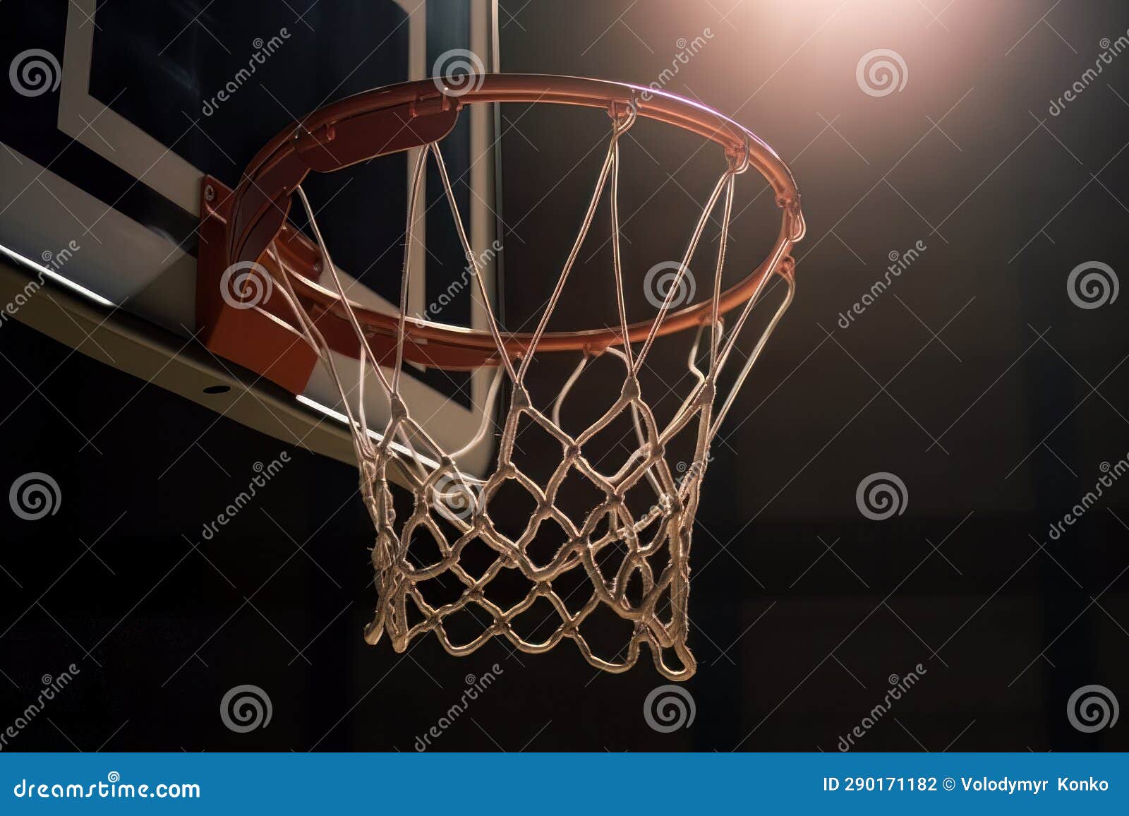 Basketball in Hoop Close Up. Generative Ai Stock Photo - Image of shot ...
