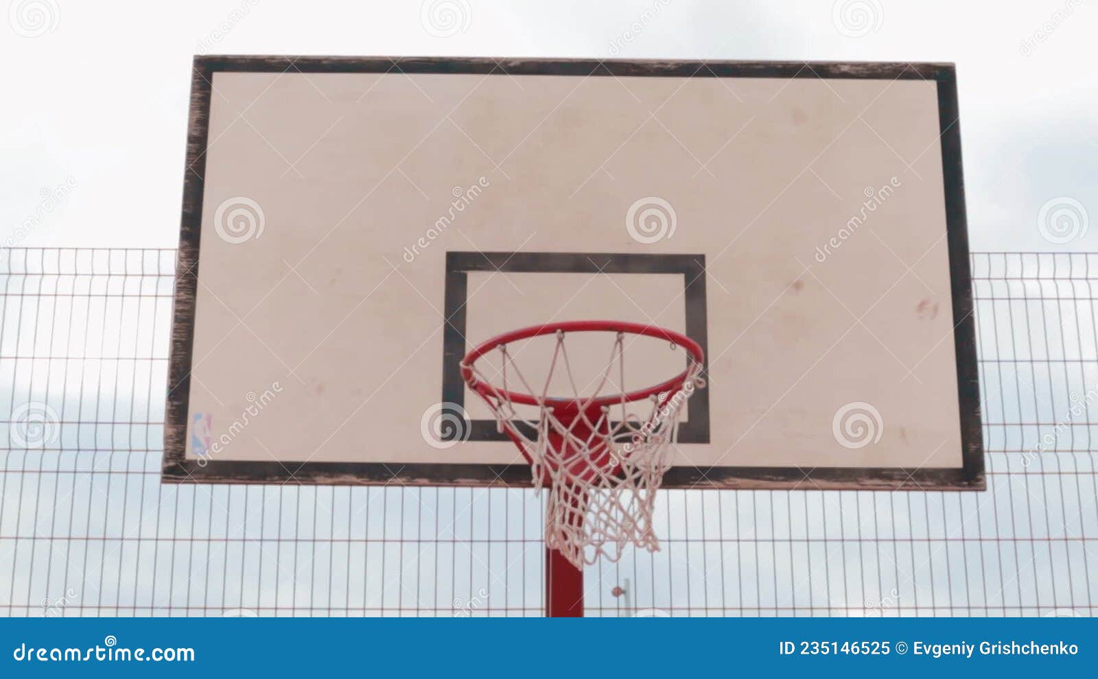 Basketball Hoop Front View Dunk Shoot Playing Game Pattern Empty Stock ...