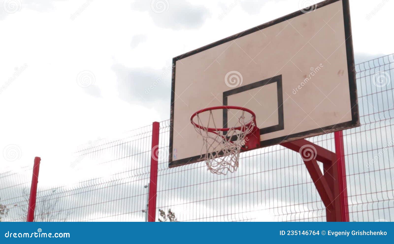 Basketball Hoop Front View Dunk Shoot Playing Game Pattern Empty Stock ...