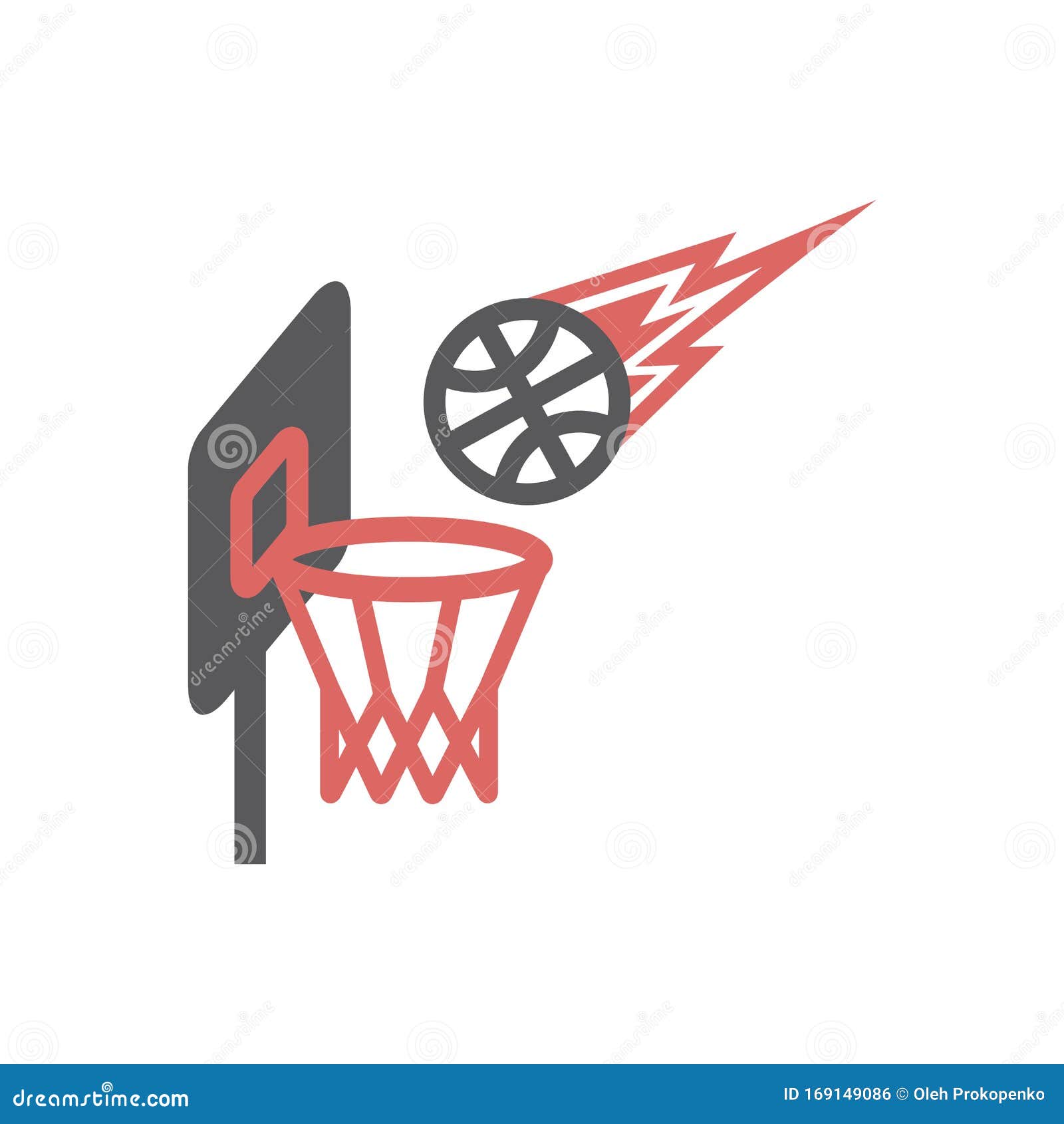 Basketball Hoop Icon. Vector Signs for Web Graphics. Stock Vector ...