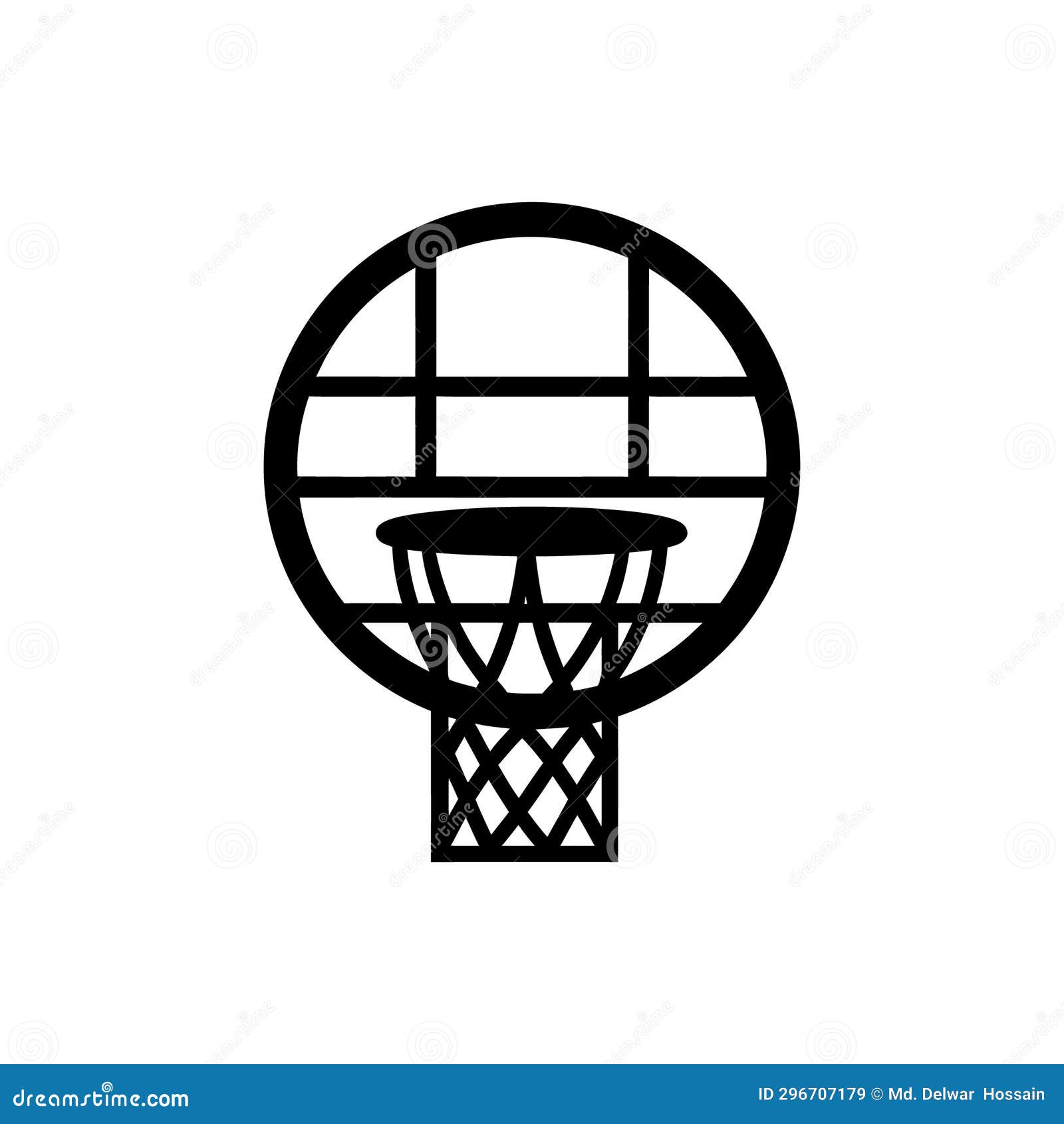 Basketball Hoop Icon stock vector. Illustration of symbol - 296707179