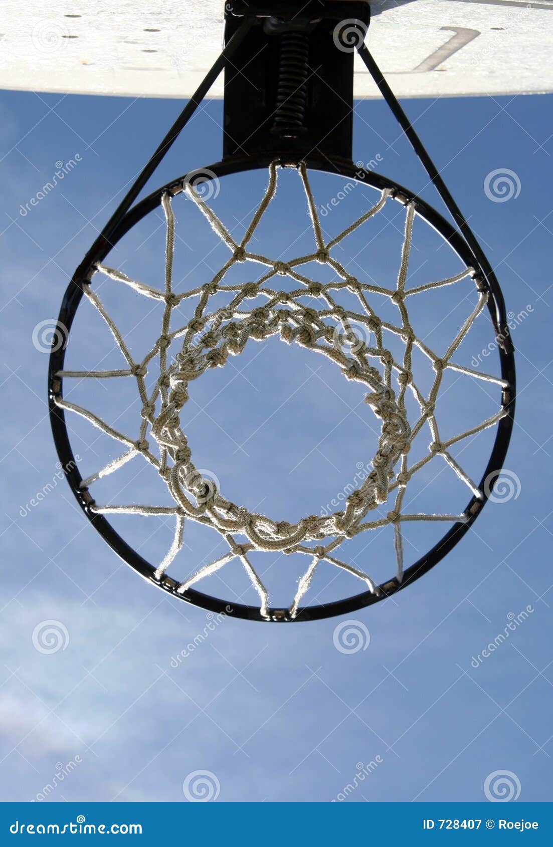 Basketball hoop and net stock image. Image of underneath - 728407