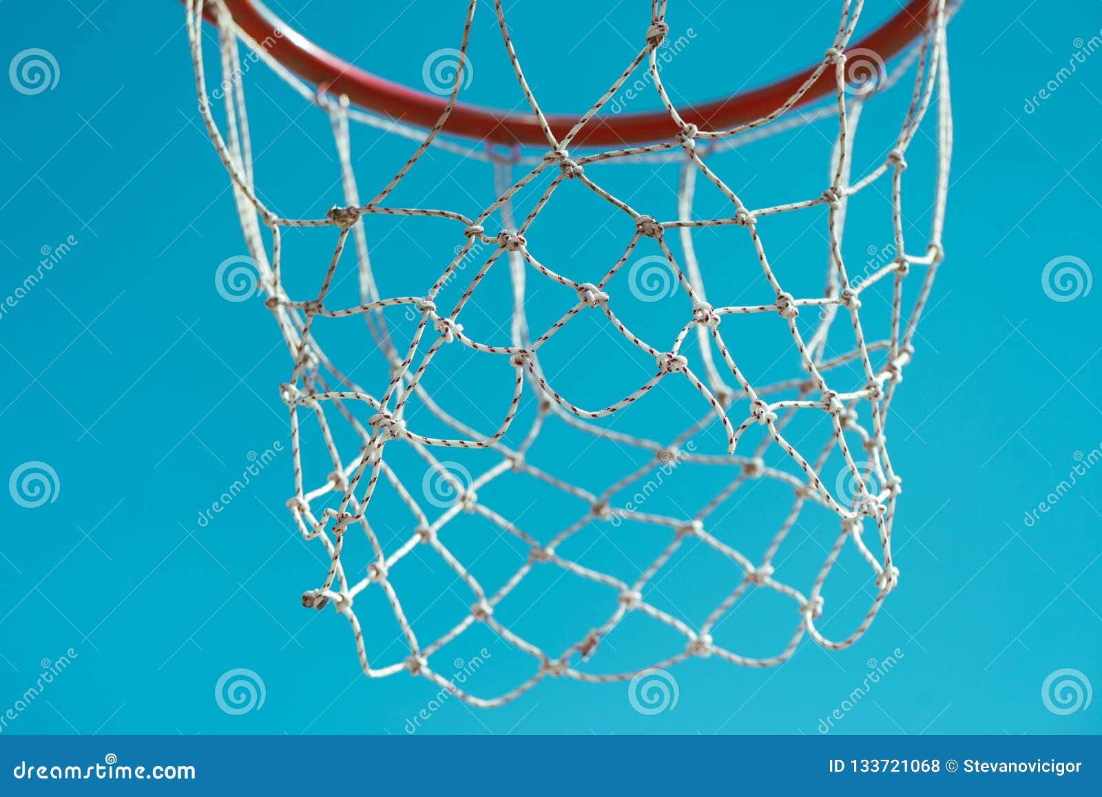 Basketball hoop with net stock photo. Image of people - 133721068