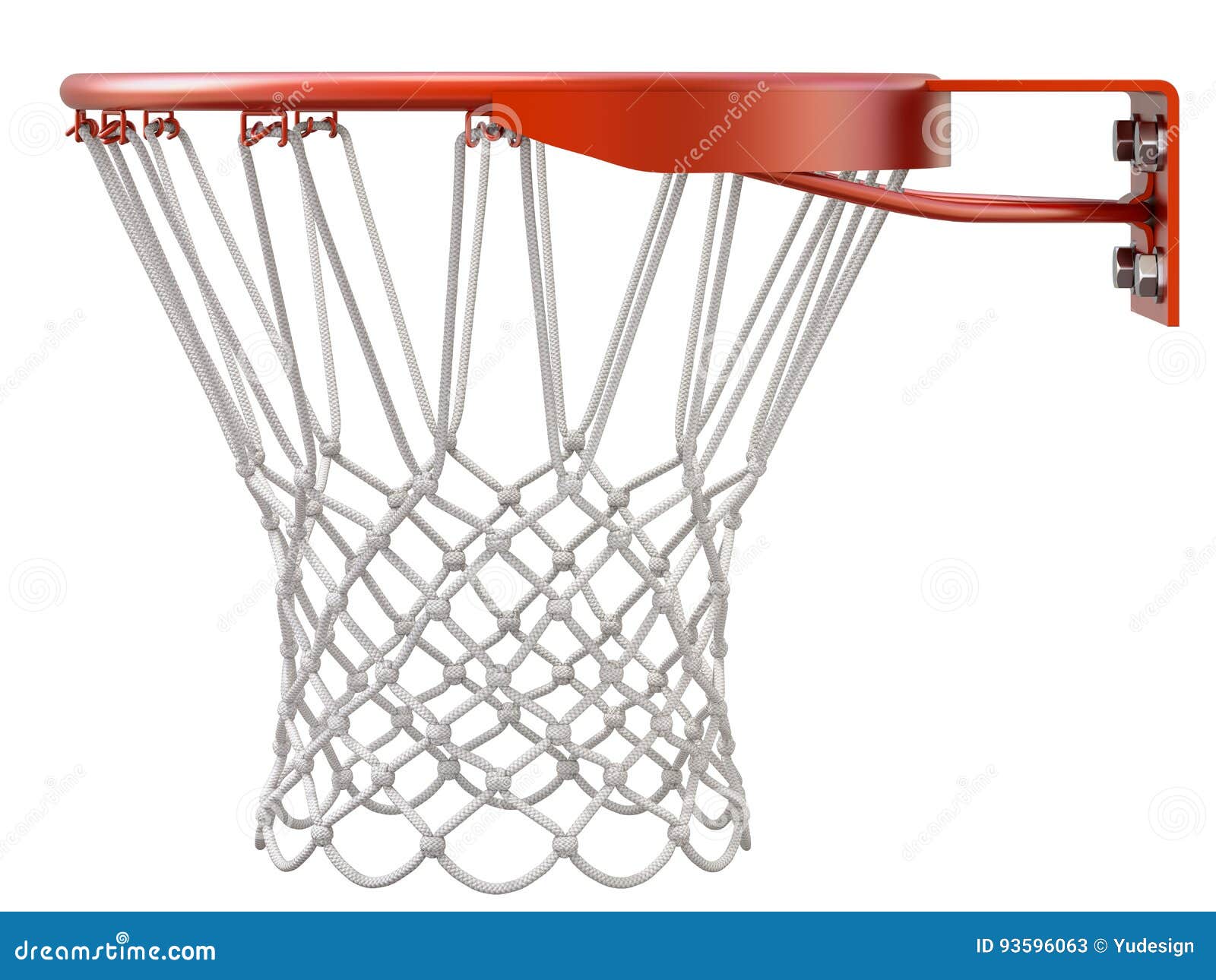 Basketball hoop and net stock illustration. Illustration of white ...