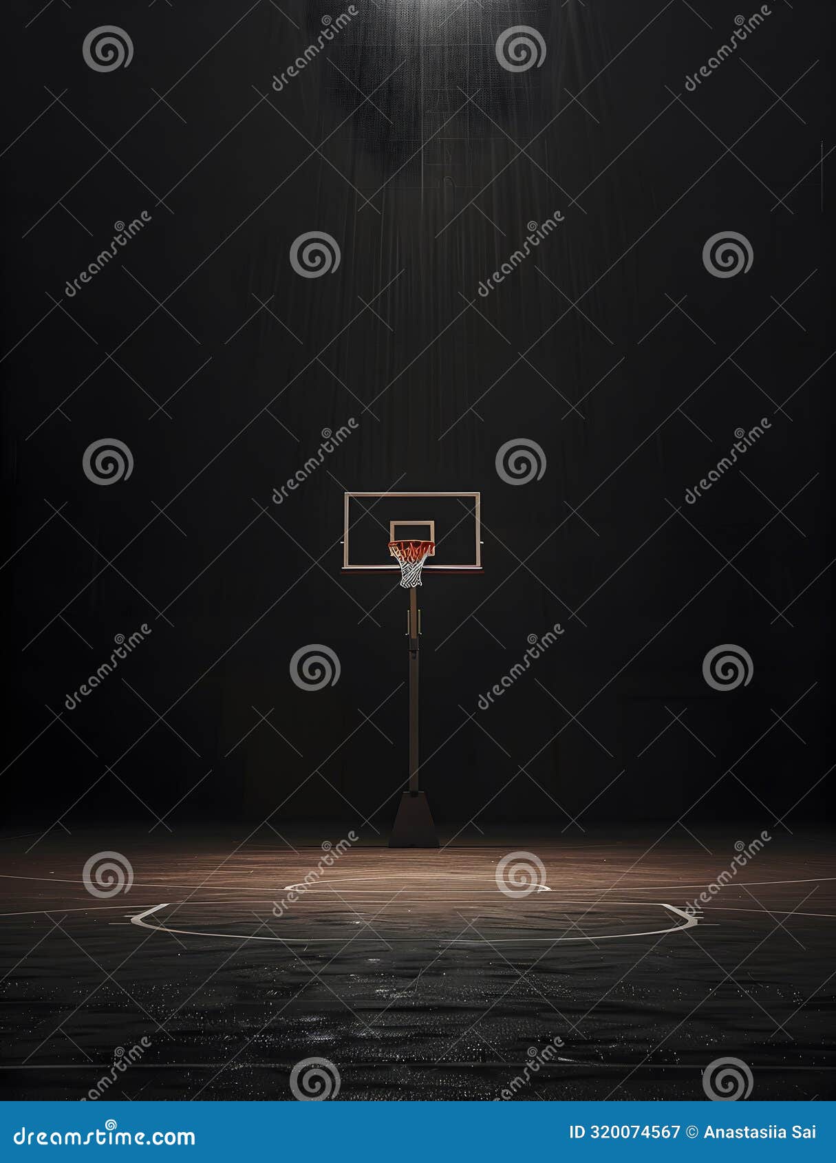 Basketball hoop at night stock illustration. Illustration of floor ...