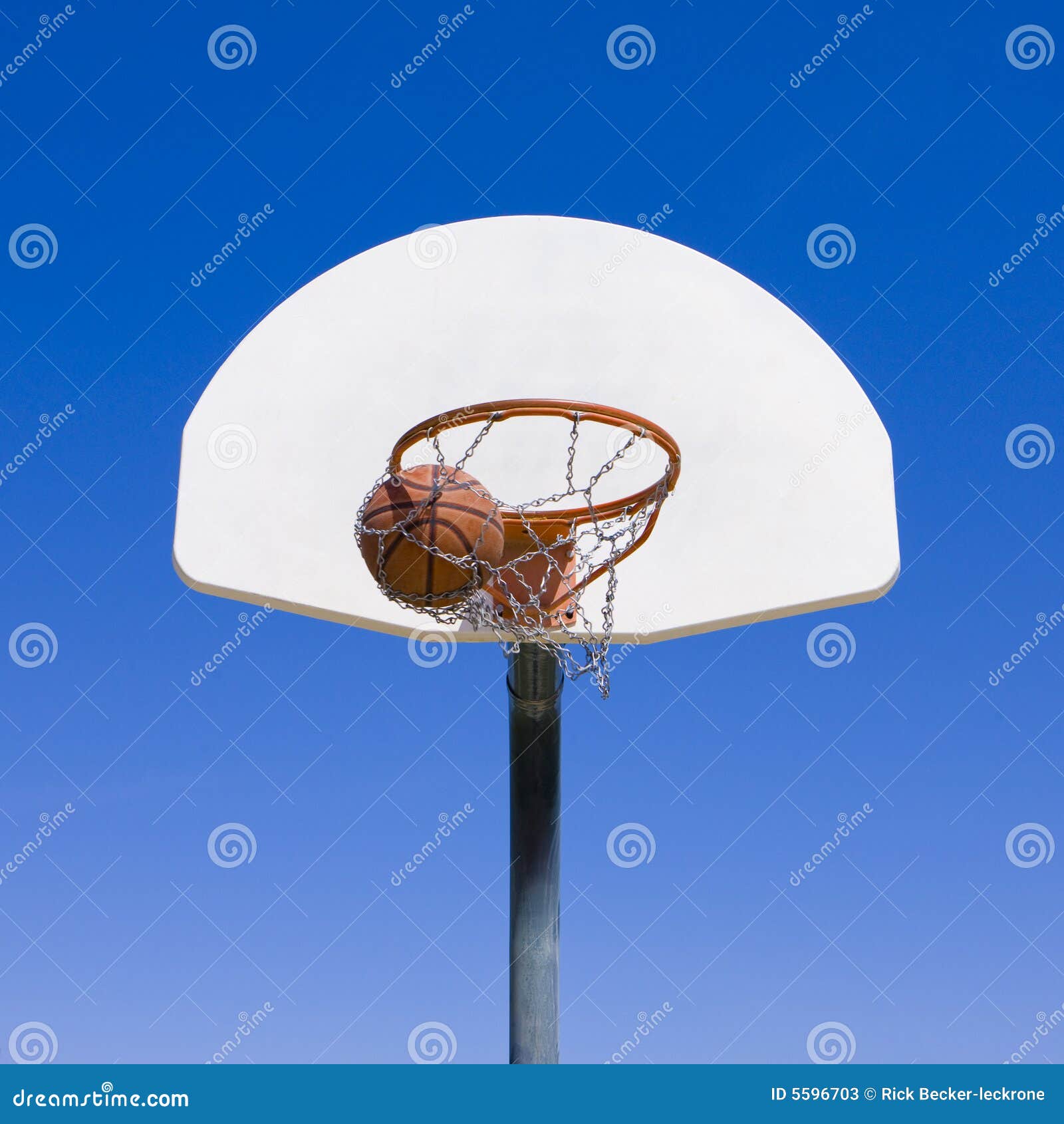 Basketball hoop in park stock image. Image of sports, square - 5596703