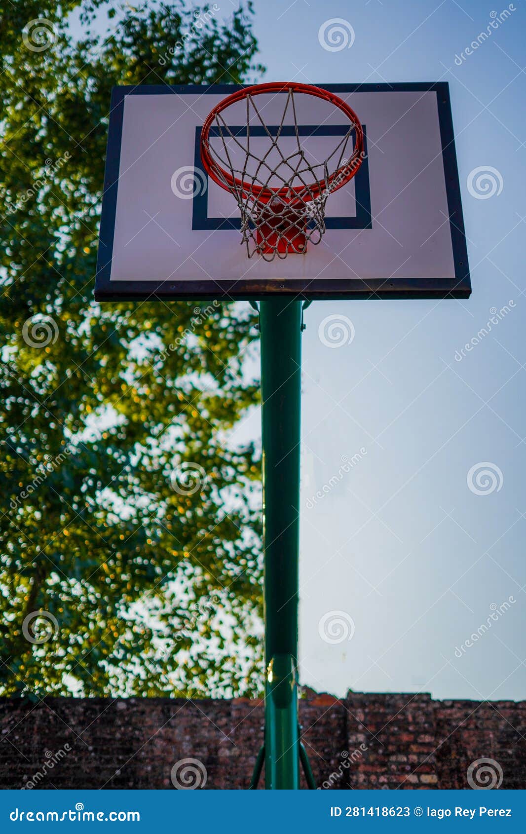 Basketball hoop stock image. Image of competition, streetball - 281418623