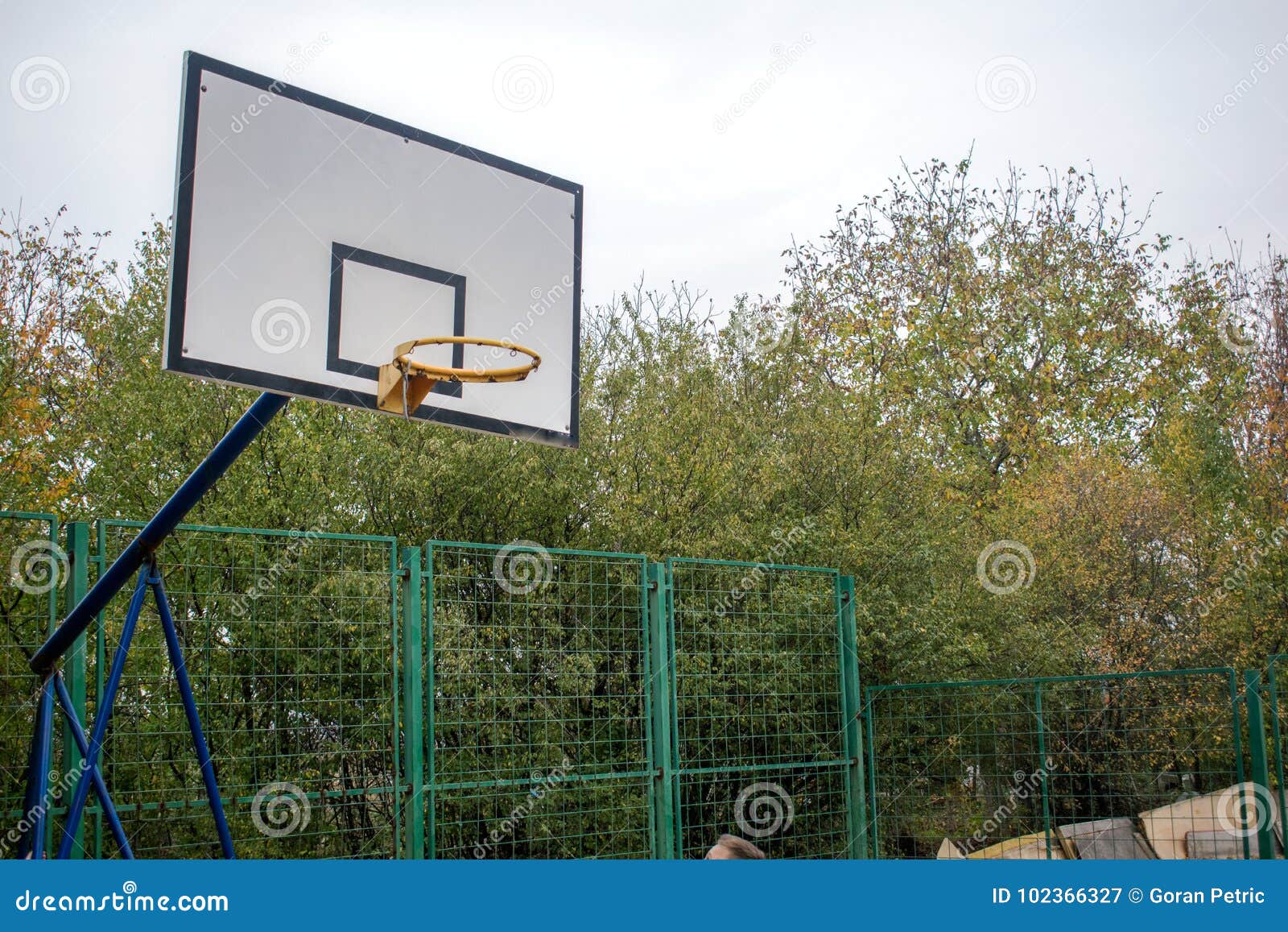 Basketball Hoop in the Public Arena Stock Image - Image of basketball ...