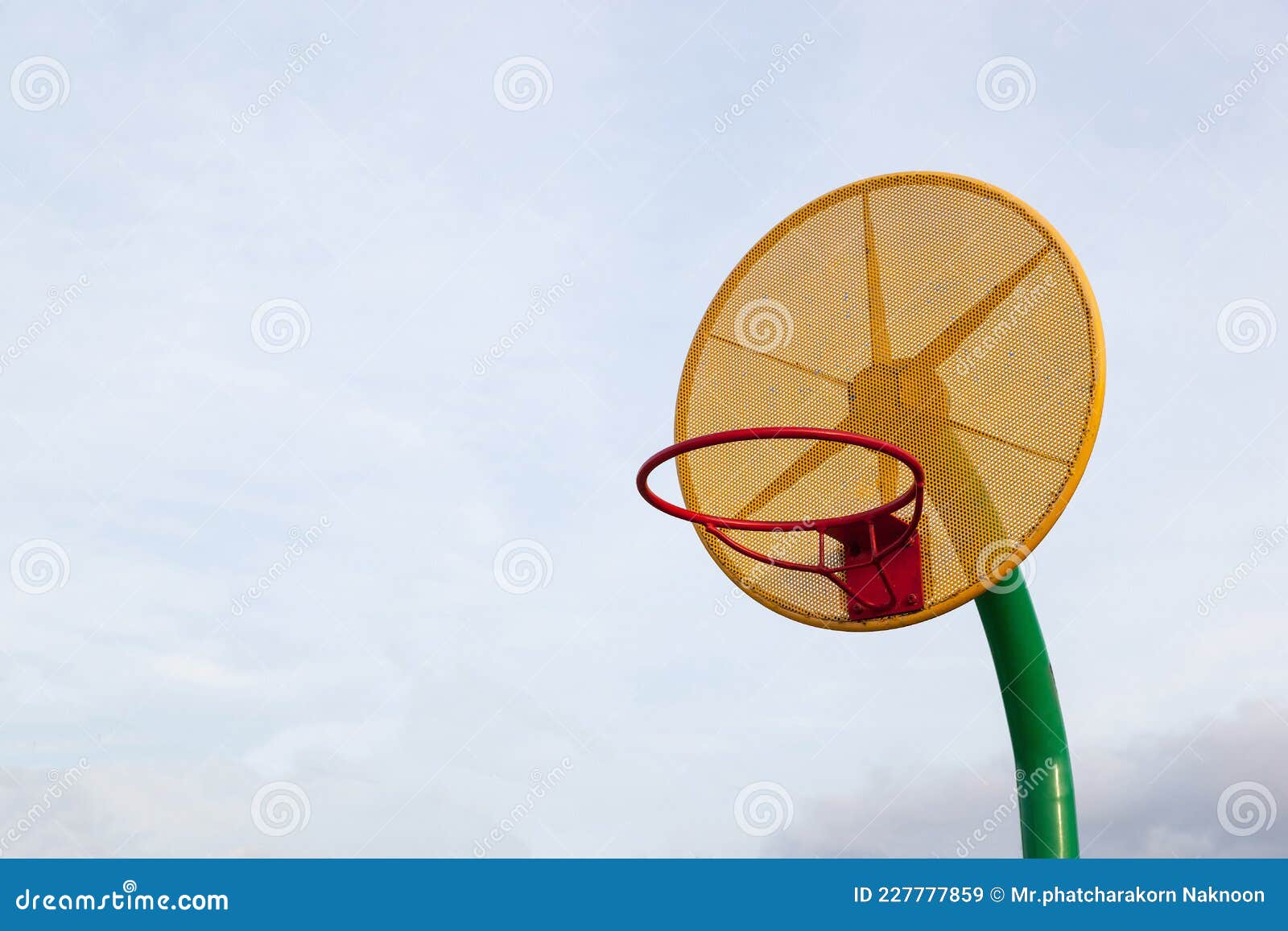 Basketball Hoop in the Public Arena Stock Image - Image of goal, board ...