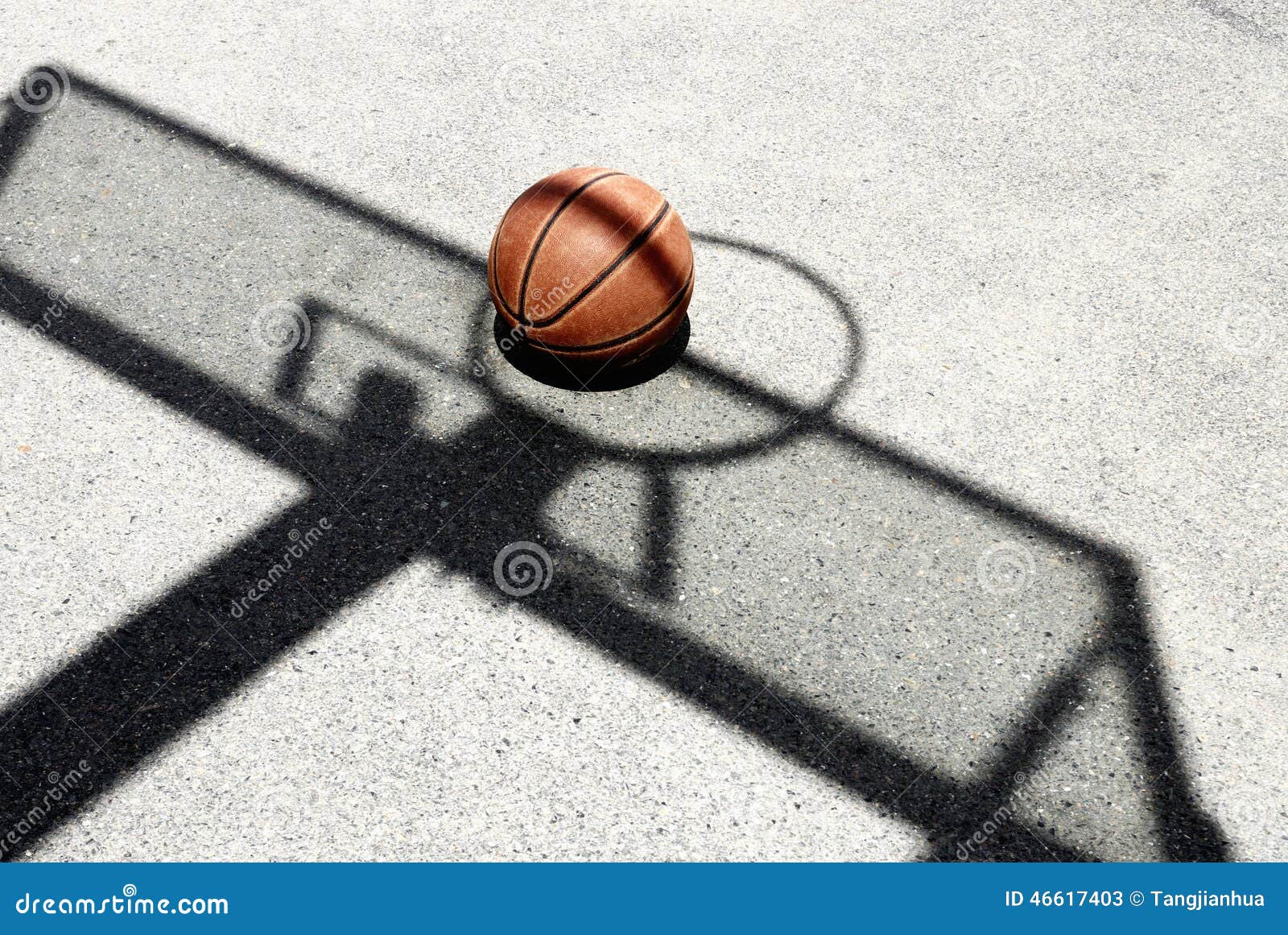 Basketball and hoop shadow stock image. Image of sports - 46617403