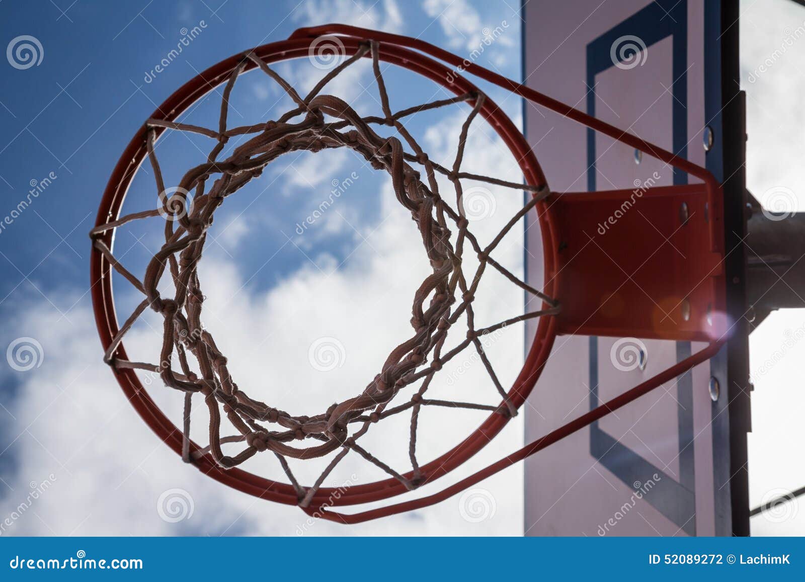 Basketball Hoop from Underneath Stock Photo - Image of sports, hoop ...