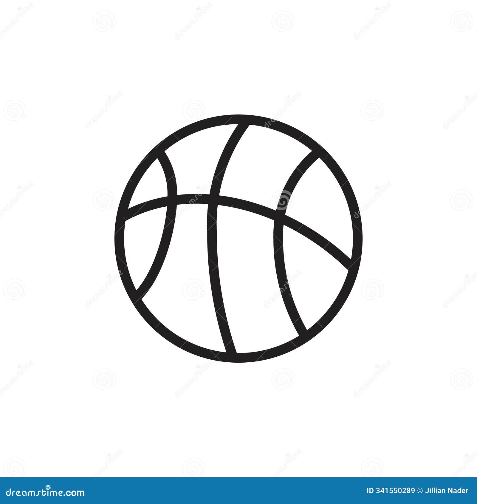 Basketball Icon Flat Line Illustration Stock Illustration ...