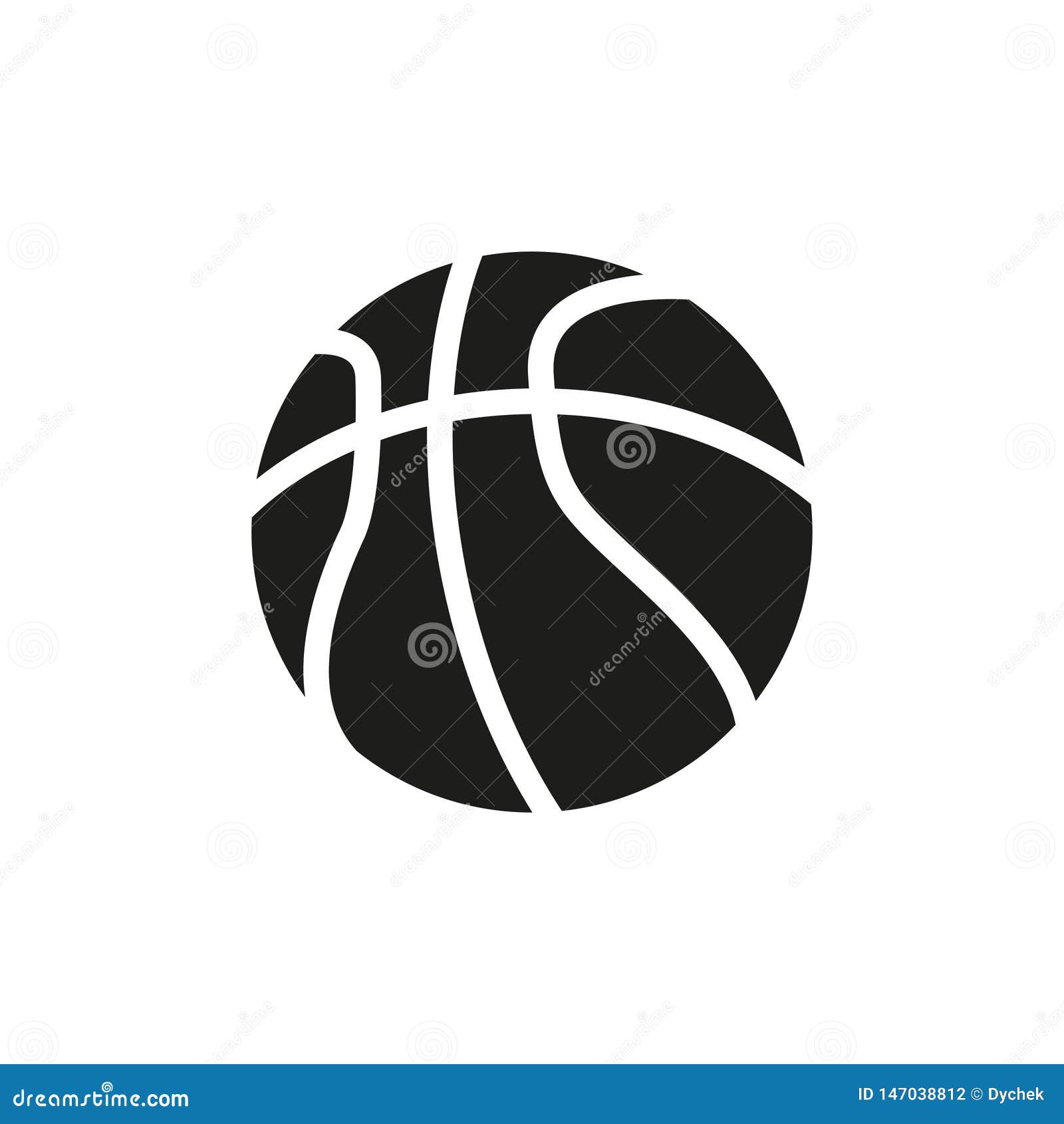 Basketball Icon. Simple Flat Vector Illustration Stock Vector ...