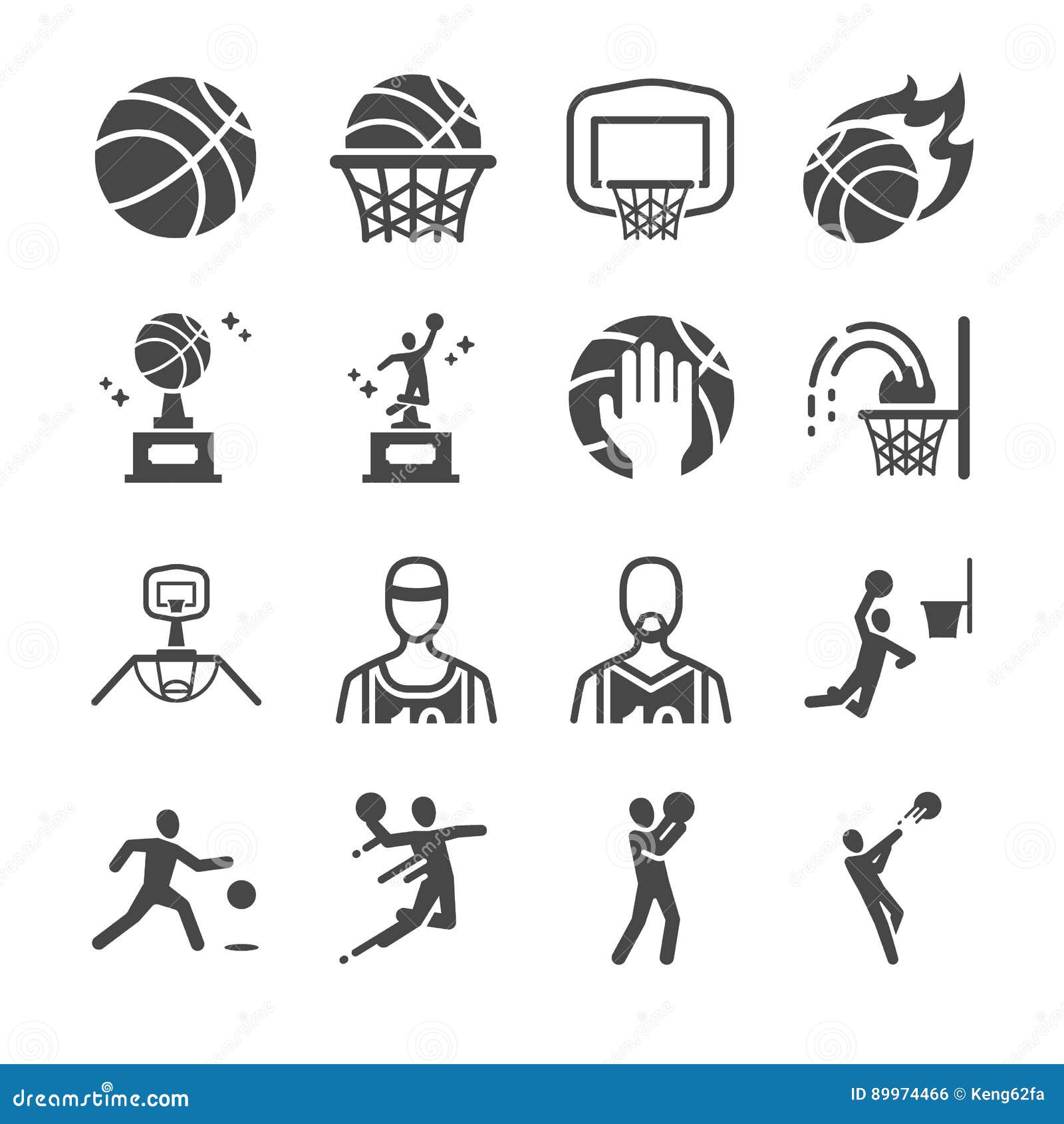 Basketball icons stock vector. Illustration of basketball - 89974466