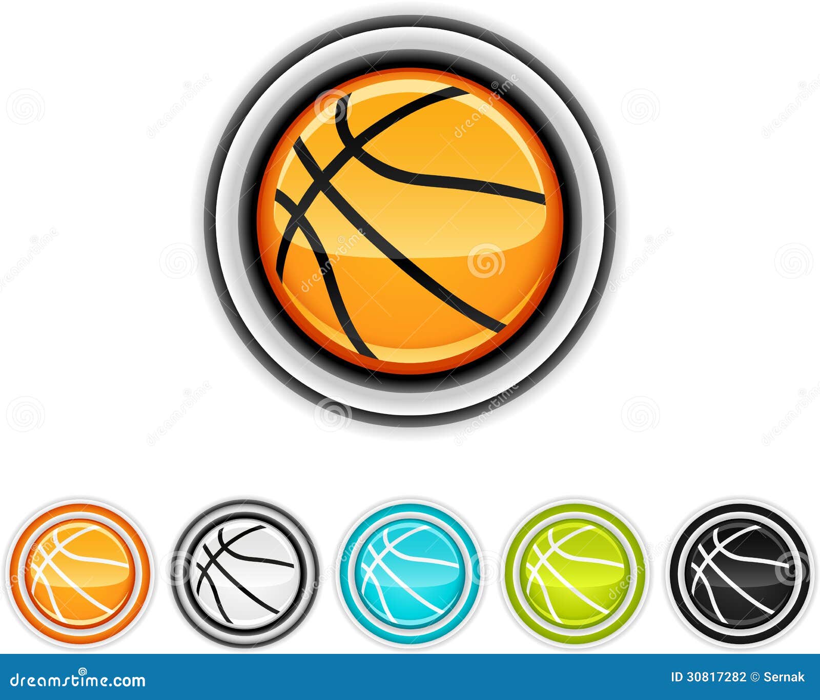 Basketball Icons Player Ball Basket Cartoon Vector | CartoonDealer.com ...
