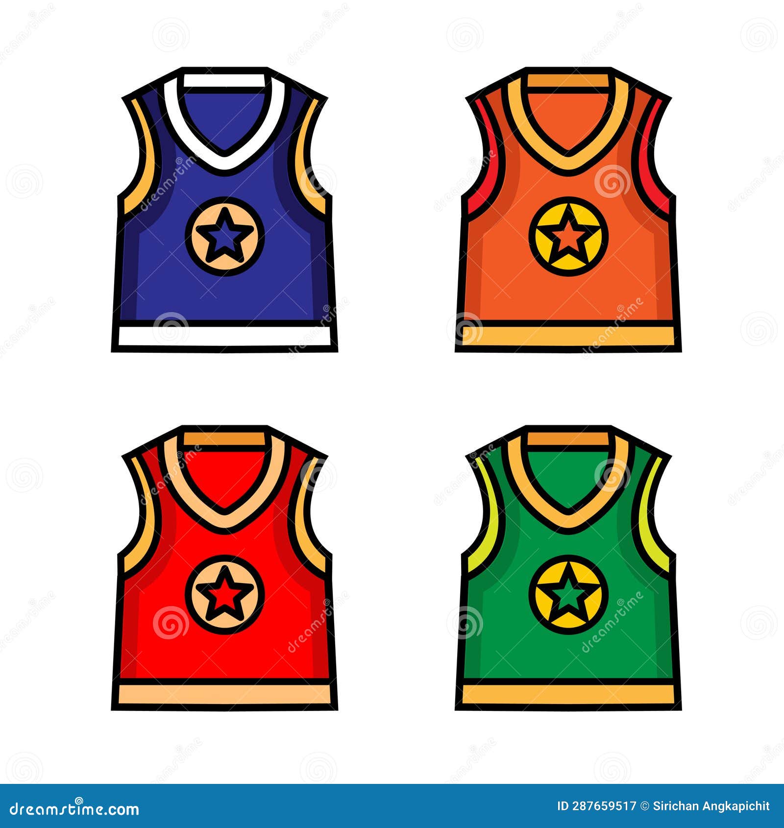 Basketball Jersey Icon Flat Style Stock Vector - Illustration of ...