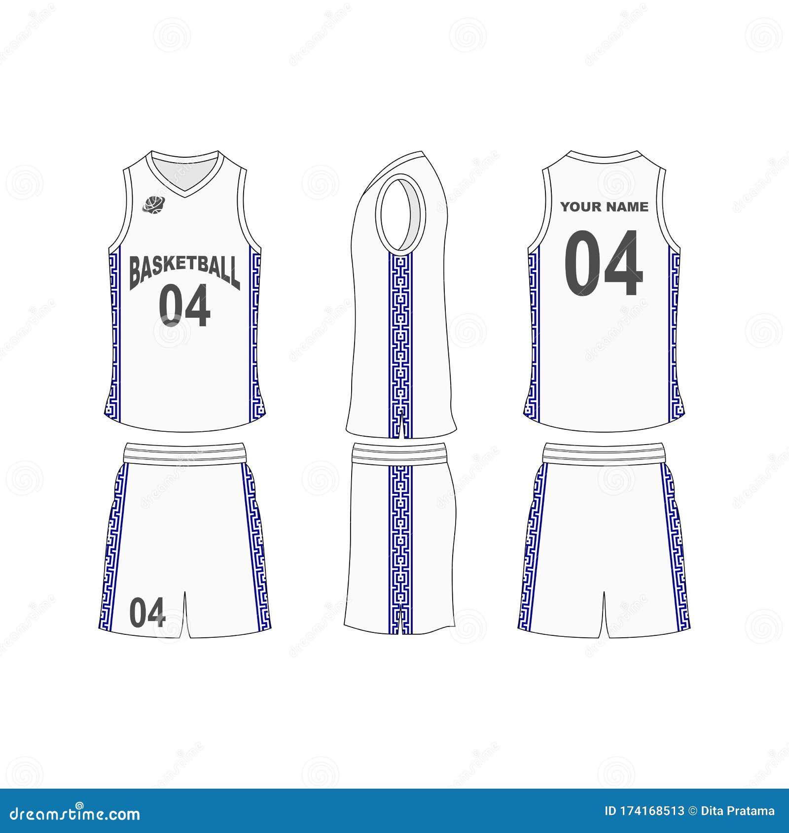 Basketball Jersey Set Template Collection. Stock Vector - Illustration ...