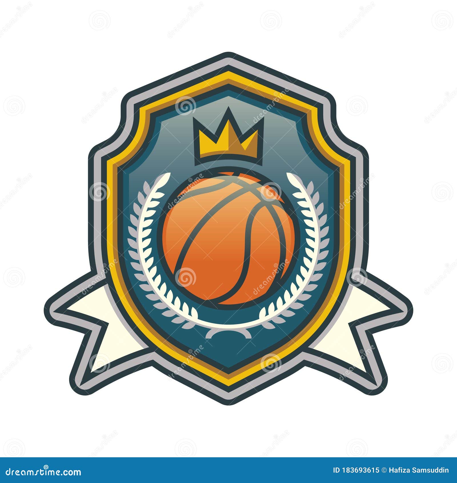 A Basketball Label Illustration. Stock Vector - Illustration of label ...