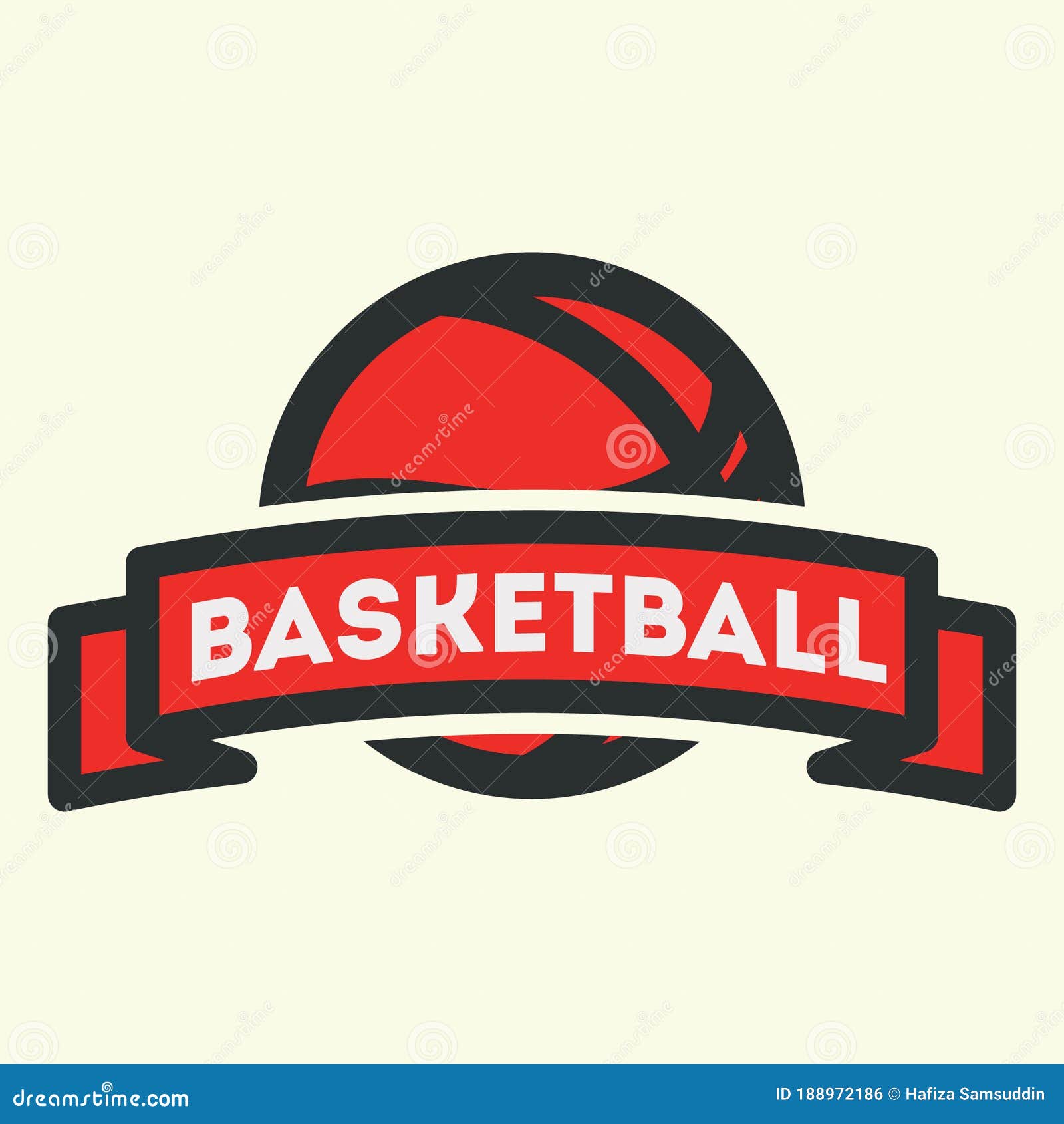 Basketball Label. Vector Illustration Decorative Design Stock Vector ...