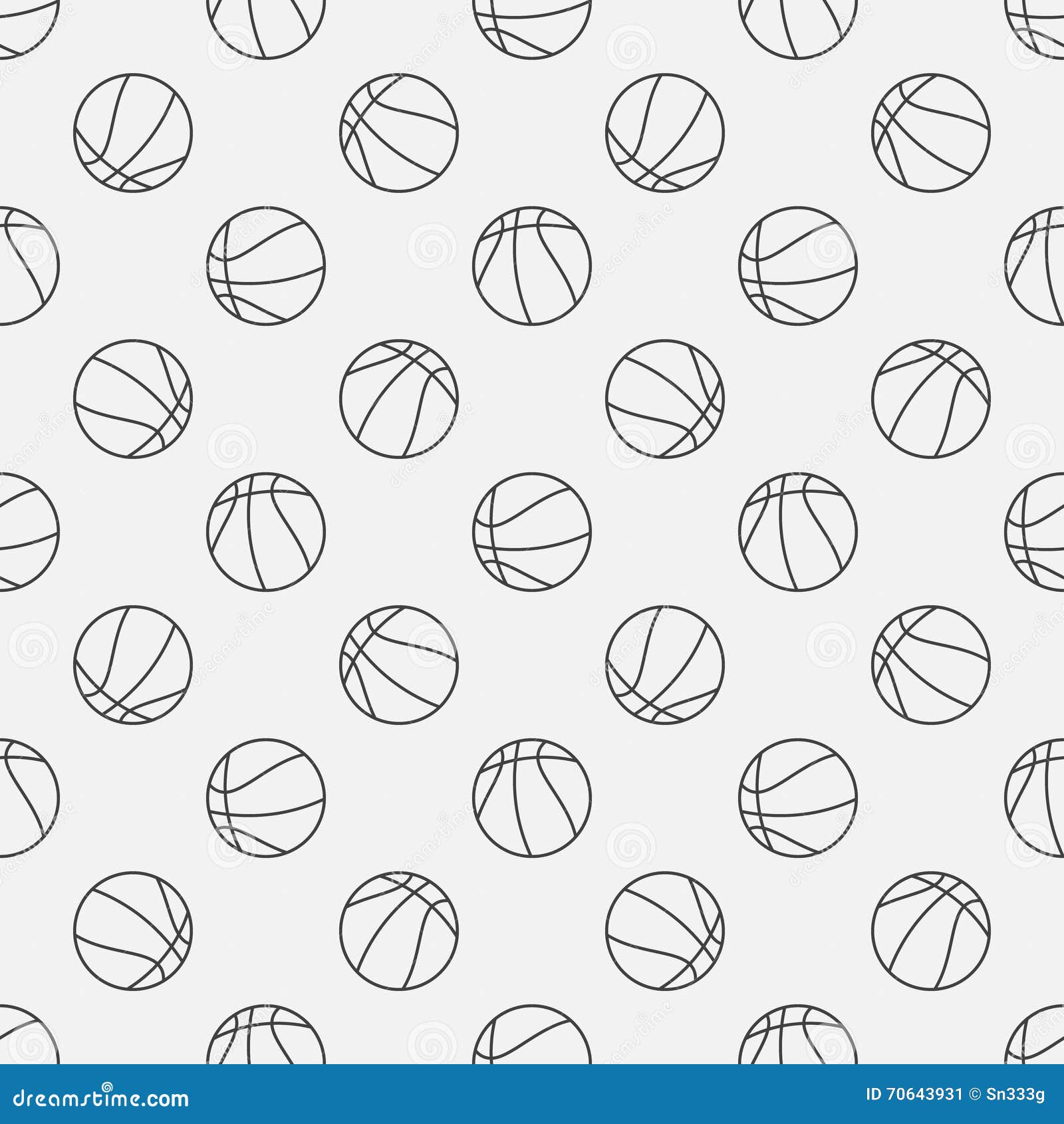 Basketball linear pattern stock vector. Illustration of seamless - 70643931