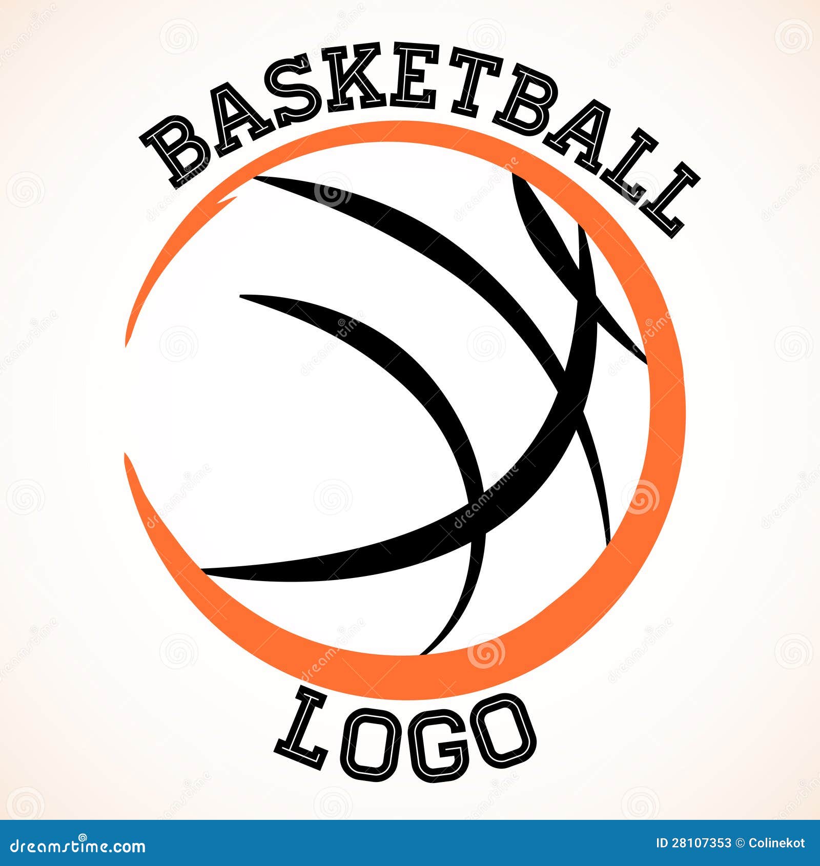 Basketball logo stock vector. Illustration of hoop, color - 28107353