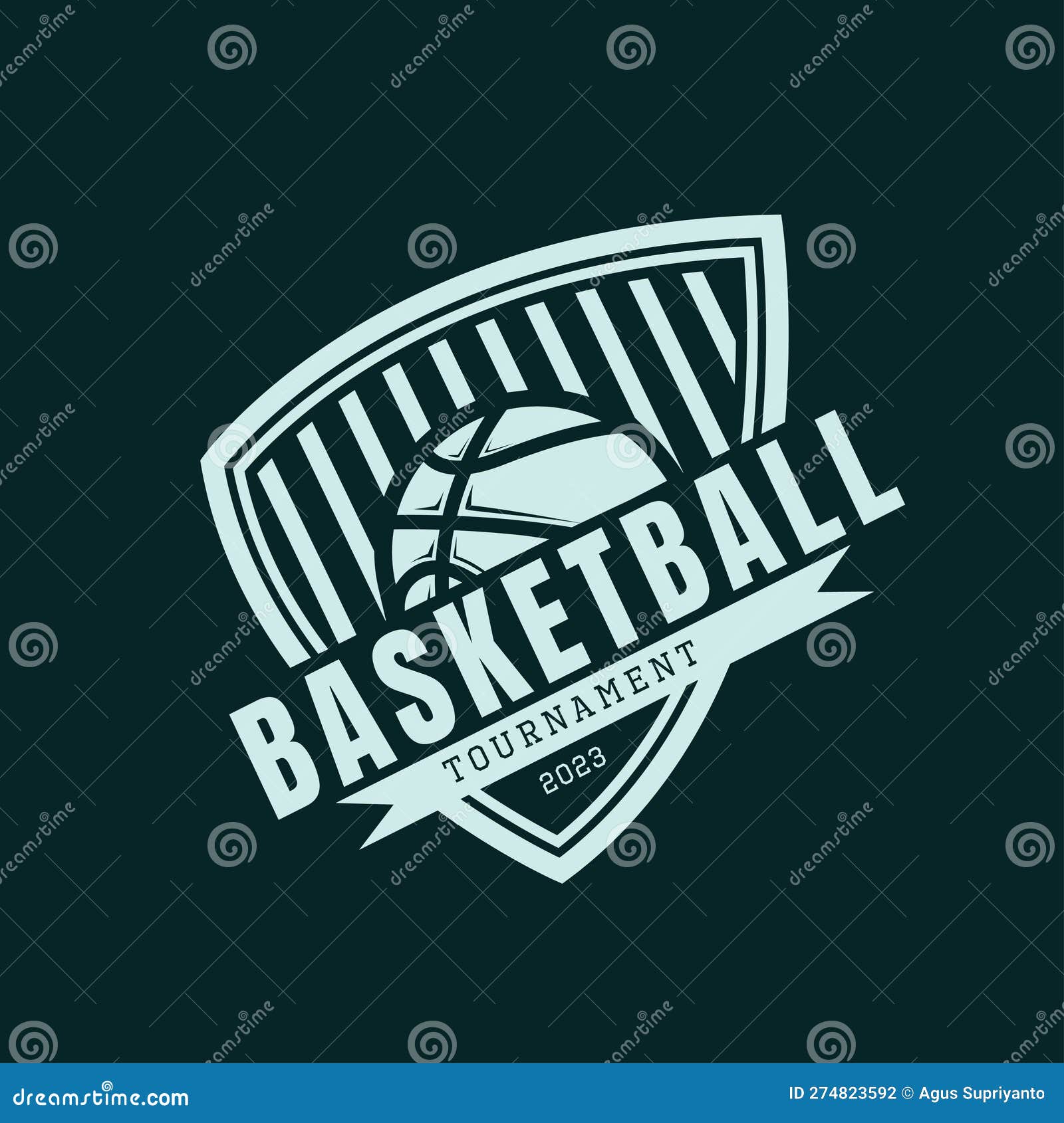 Basketball Logo Design Template Simple Style Design Vector Stock Vector ...