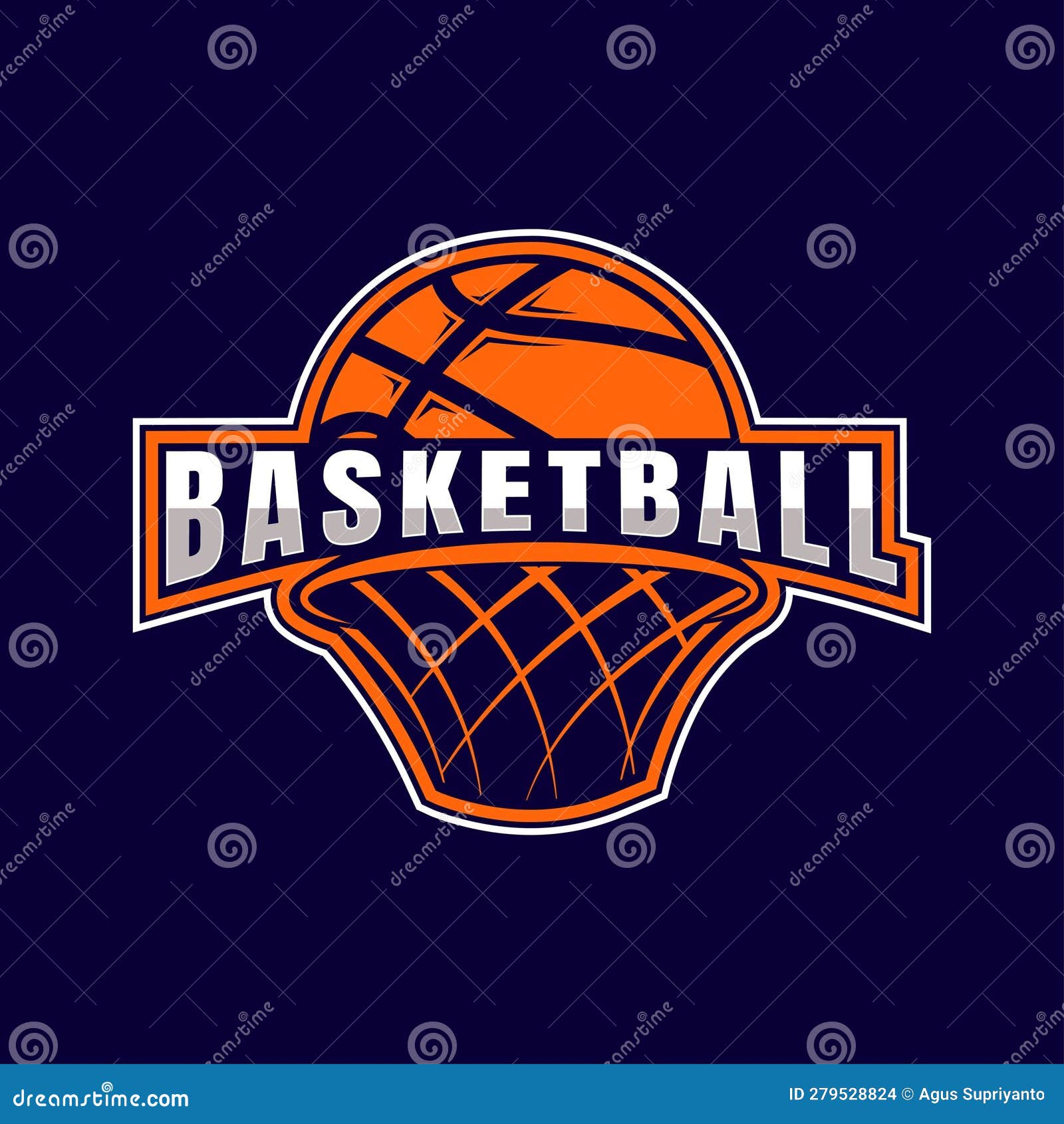 Basketball Logo Design Template Simple Style Design Stock Vector ...