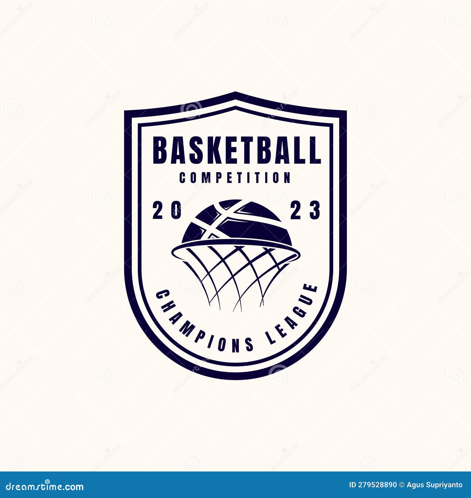 Basketball Logo Design Template Simple Style Design Stock Vector ...