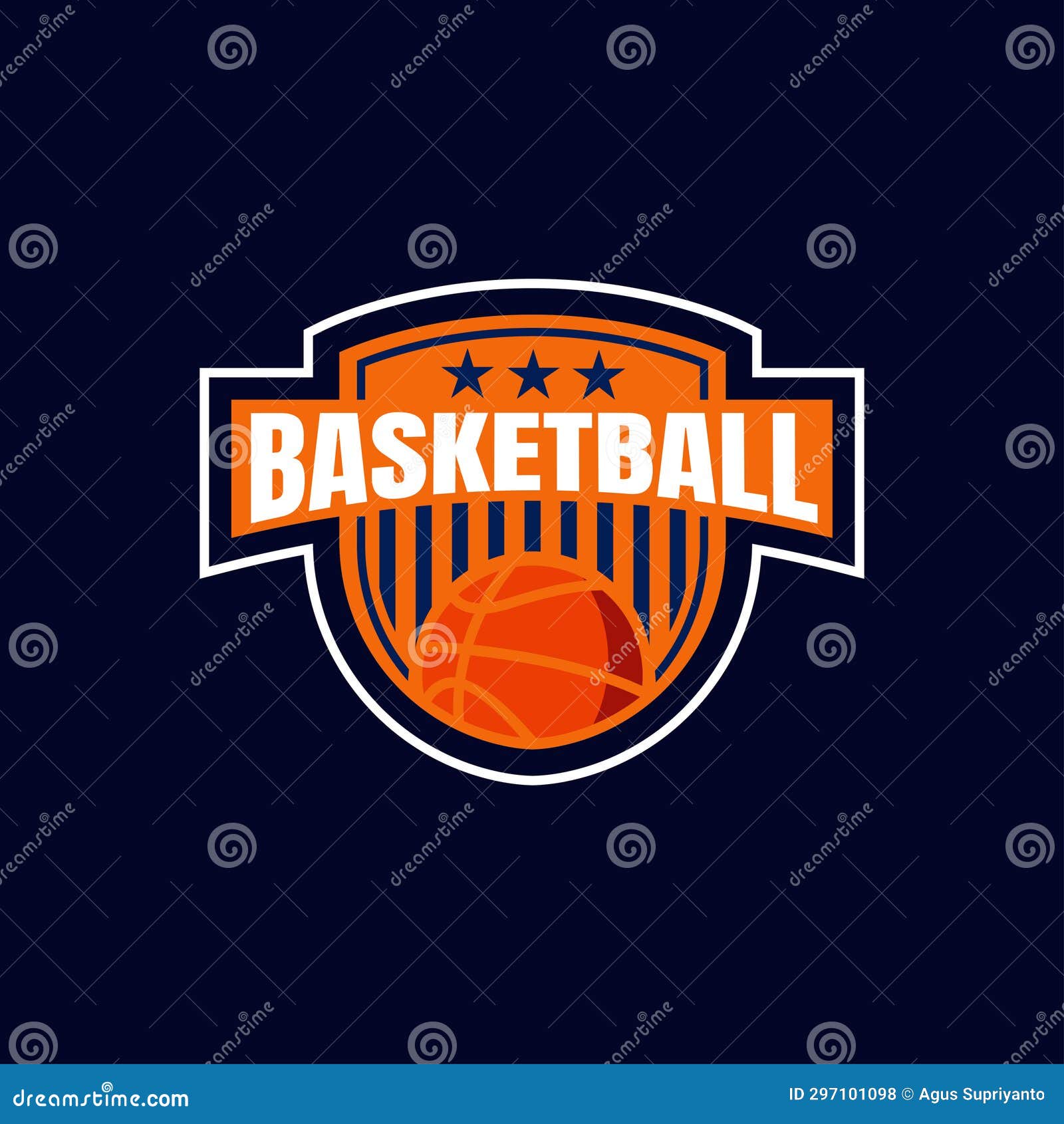 Basketball Logo Design Template Simple Style Design Stock Vector ...