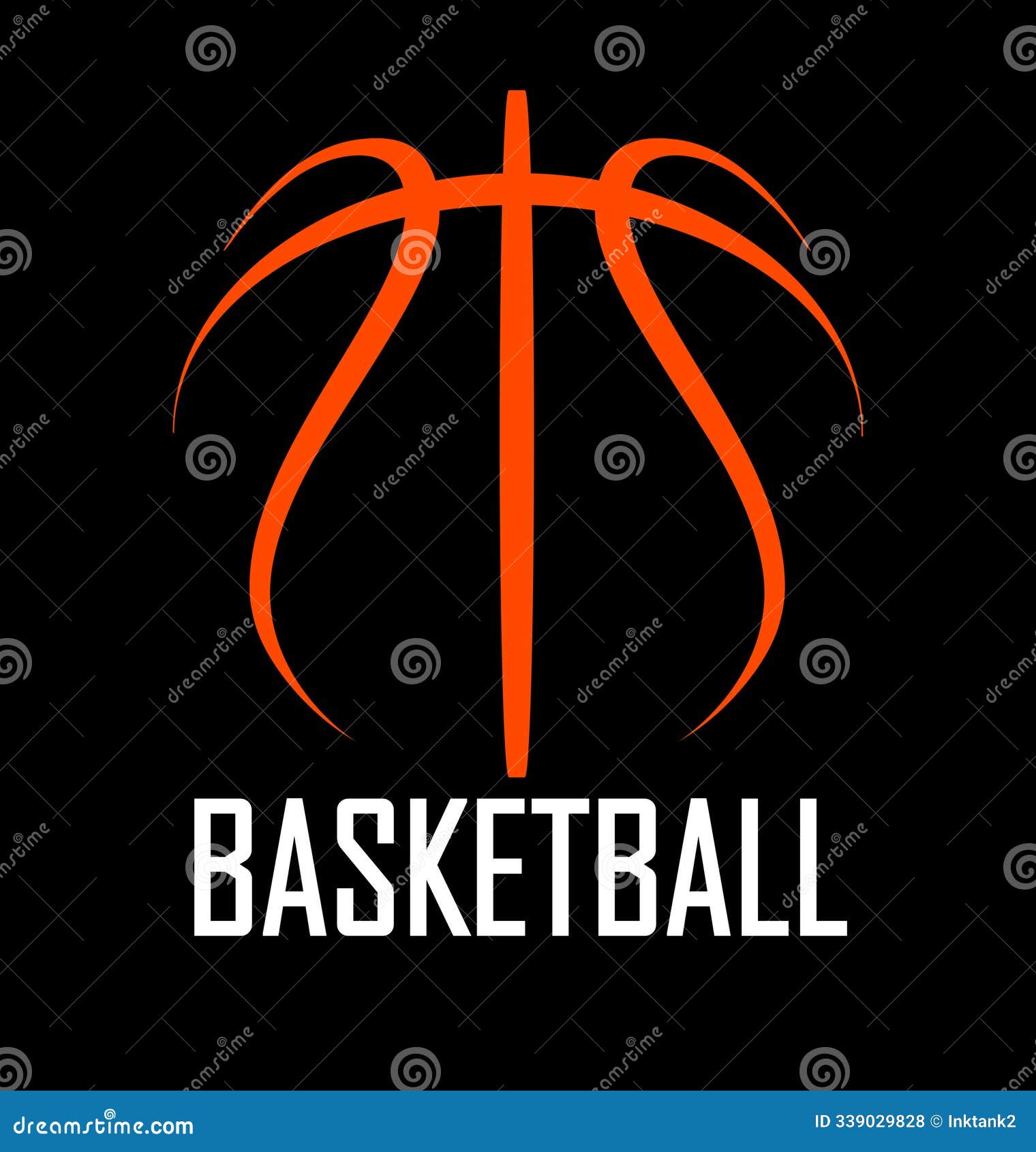Basketball Logo Simple Stylized Line Art Vector Illustration ...