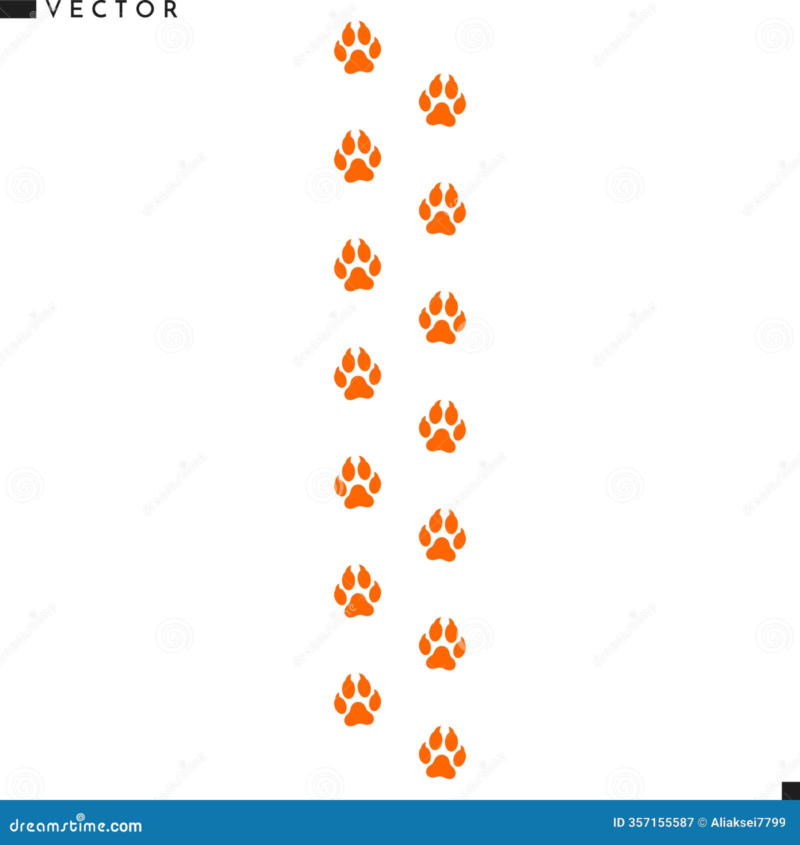Fox Footprint Vector. Animal Track. Bengal Fox Footprint Silhouette ...