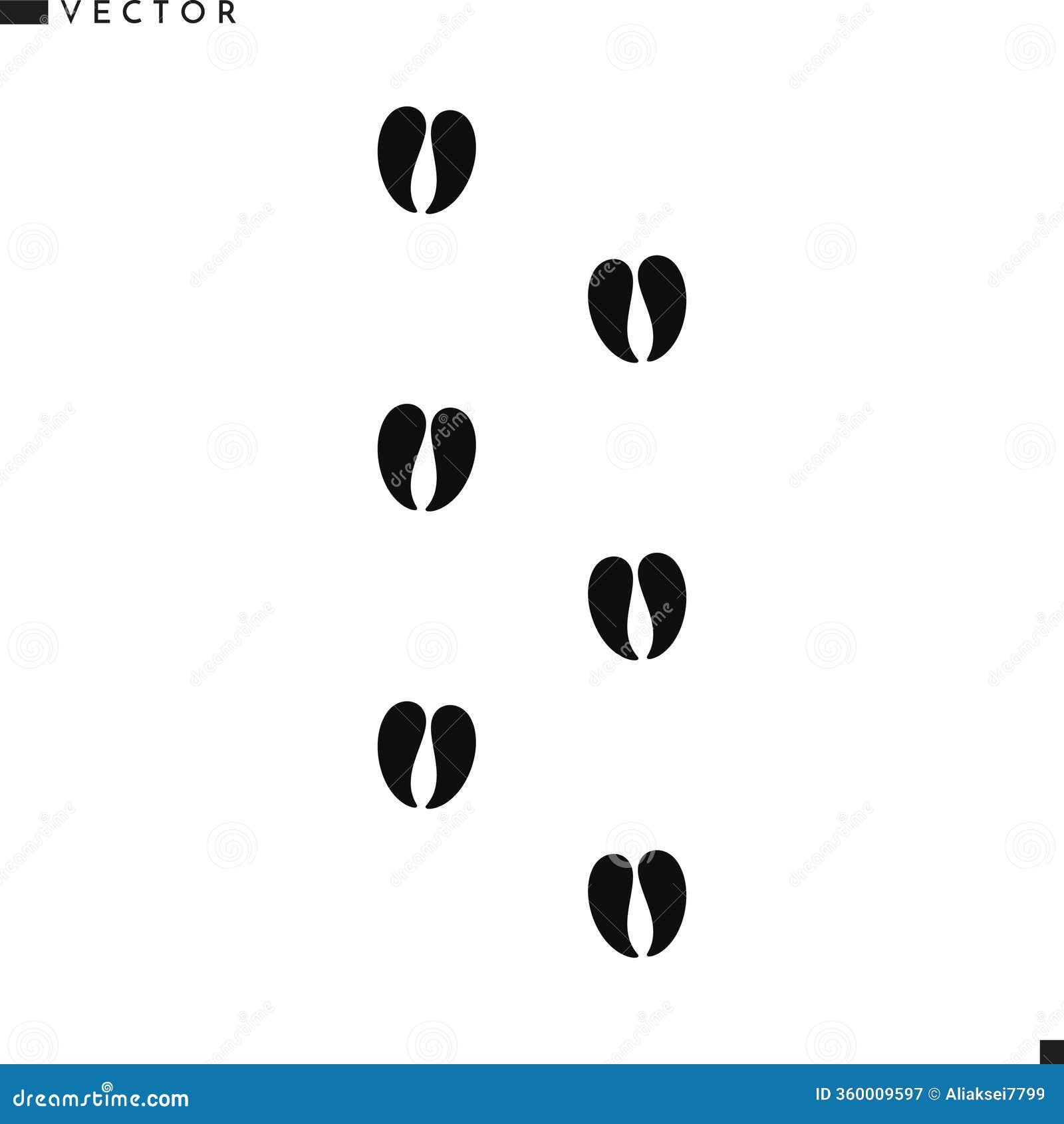 Bison Footprint Silhouette. Animal Footprint Stock Vector ...