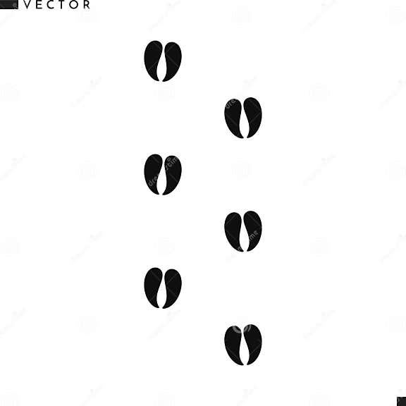 Bison Footprint Silhouette. Animal Footprint Stock Vector ...