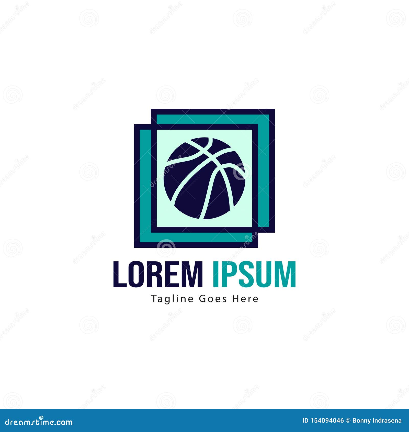 Basketball Logo Template Design. Minimalist Basketball Logo with Modern ...
