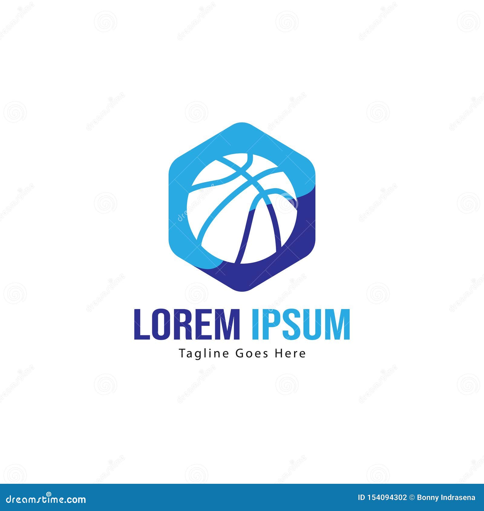 Basketball Logo Template Design. Minimalist Basketball Logo with Modern ...
