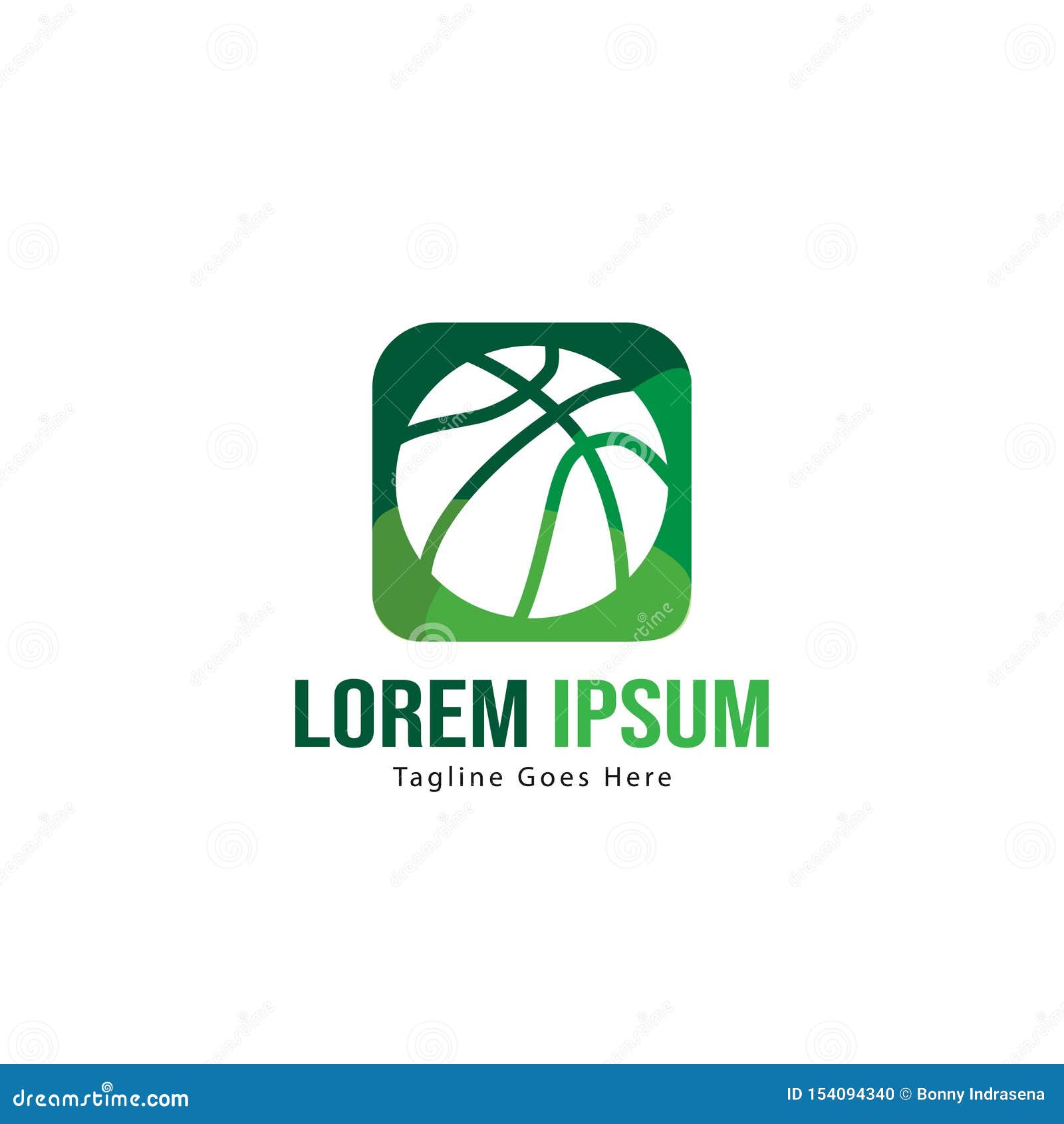 Basketball Logo Template Design. Minimalist Basketball Logo with Modern ...
