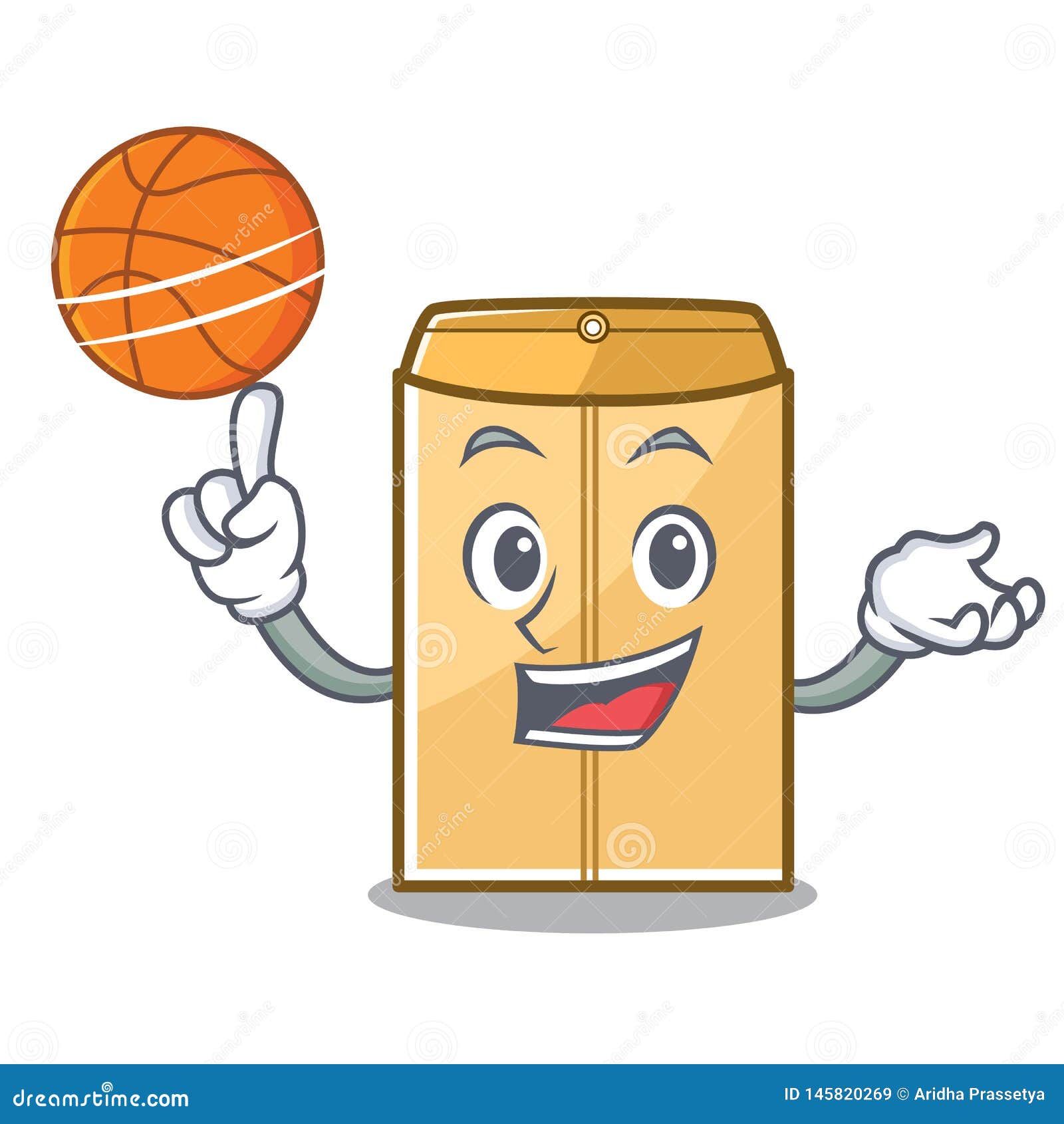 With Basketball Mailer Envelope in the Character Shape Stock Vector ...