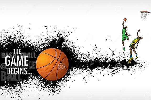 Basketball Match stock vector. Illustration of grungy - 25598864