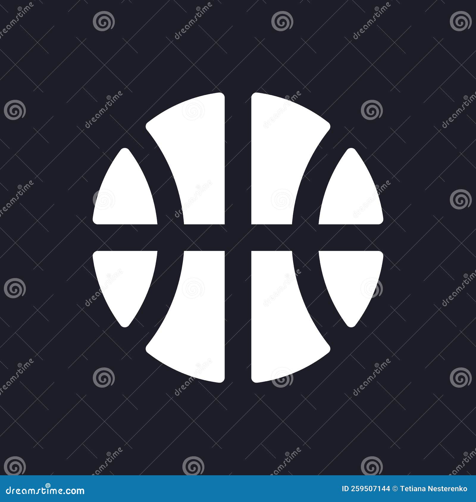 Basketball Match Dark Mode Glyph Ui Icon Stock Vector - Illustration of ...