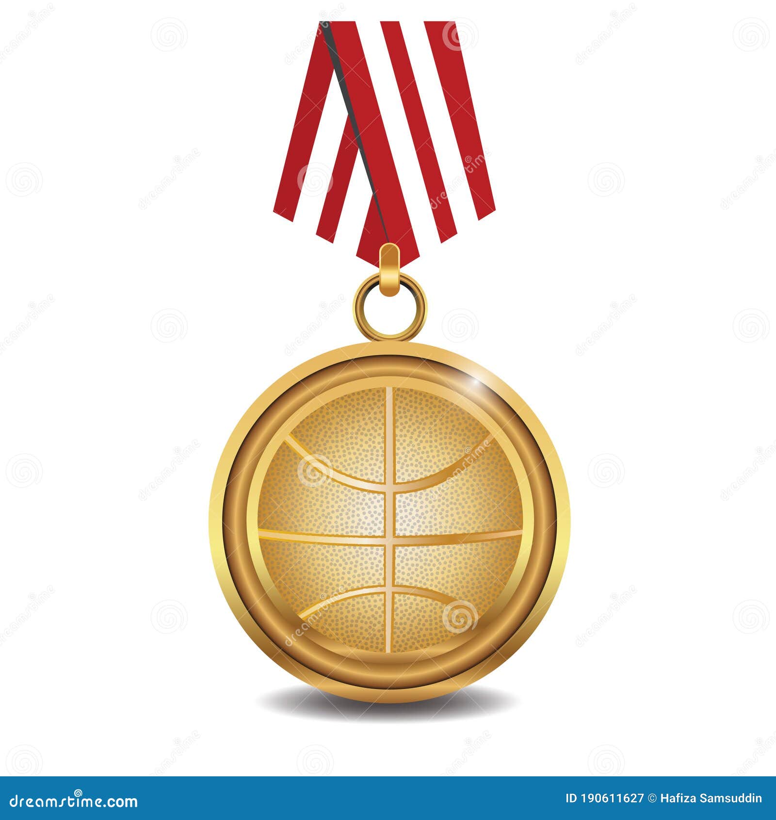Basketball Medal. Vector Illustration Decorative Design Stock Vector ...