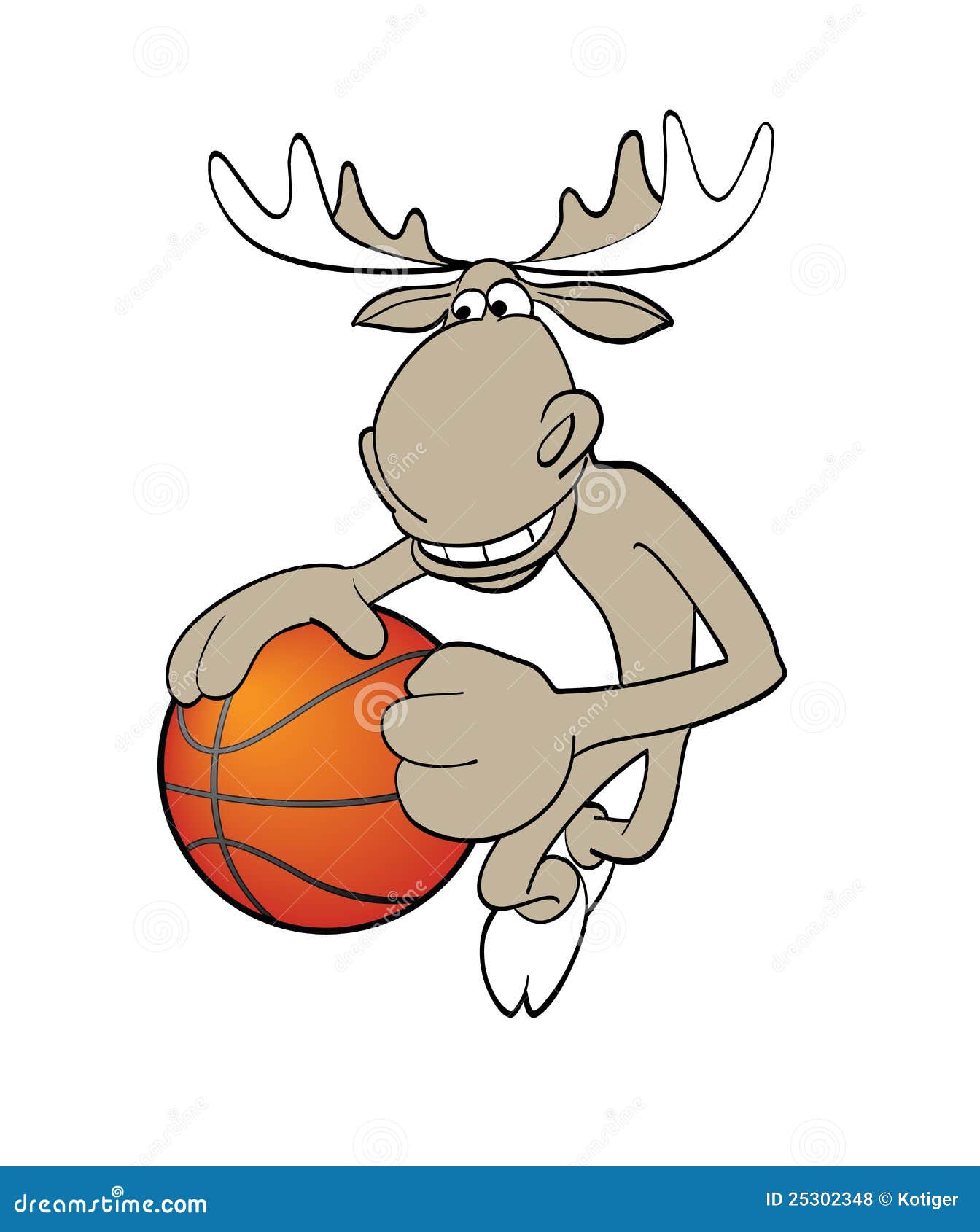 Basketball moose stock vector. Illustration of ball, team - 25302348