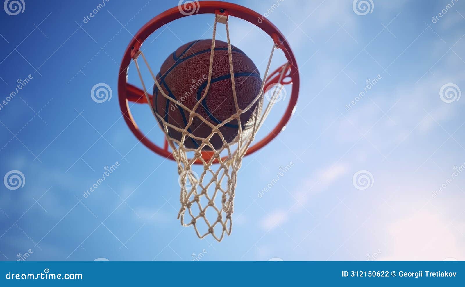 Basketball in Motion before Hoop Stock Illustration - Illustration of ...