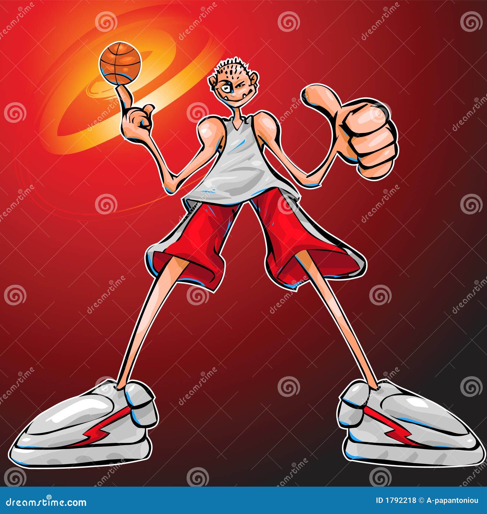 BasketBall Nerd stock illustration. Illustration of comic - 1792218