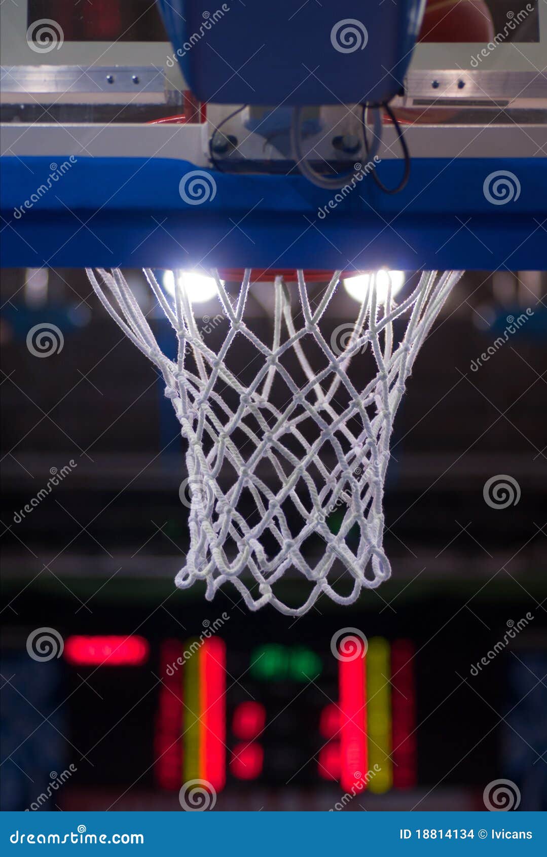 Basketball net stock photo. Image of court, indoor, perspective - 18814134