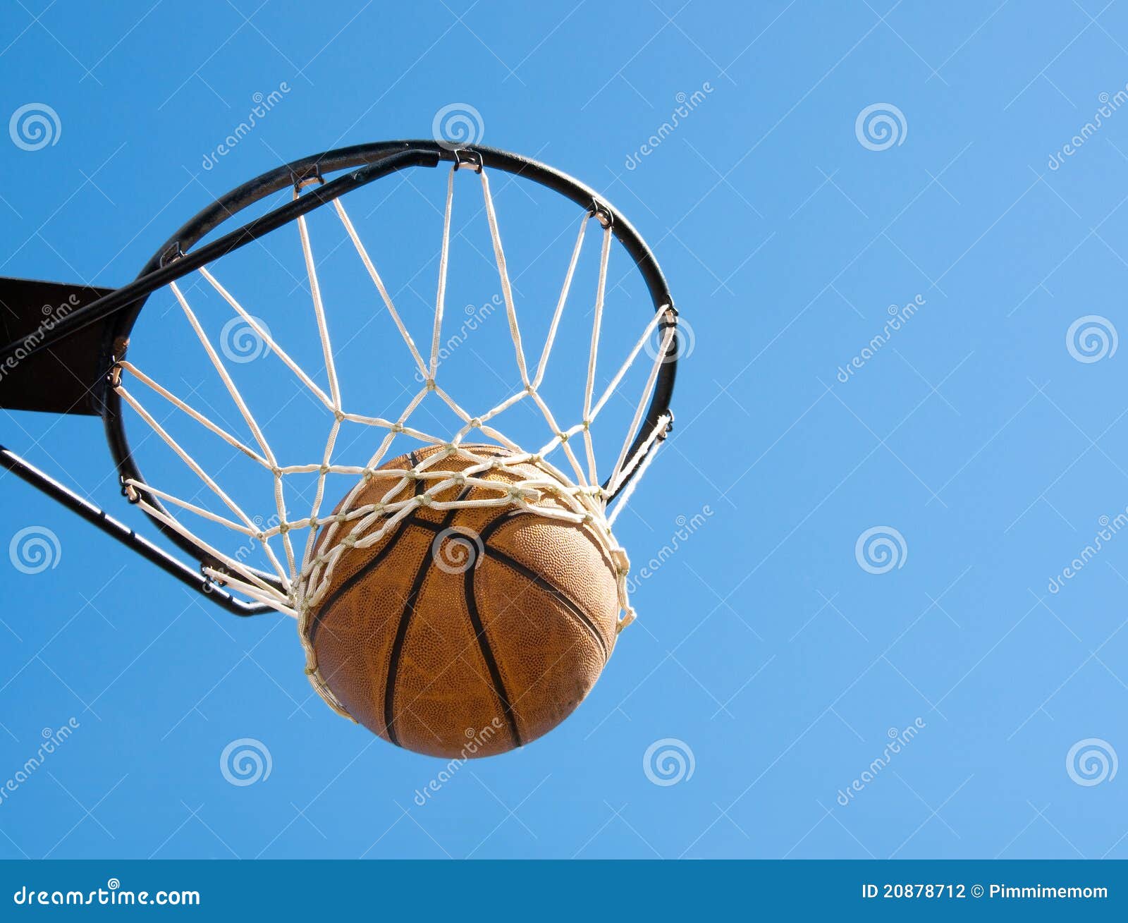 Basketball in the Net - Abstract Concept of Succes Stock Photo - Image ...