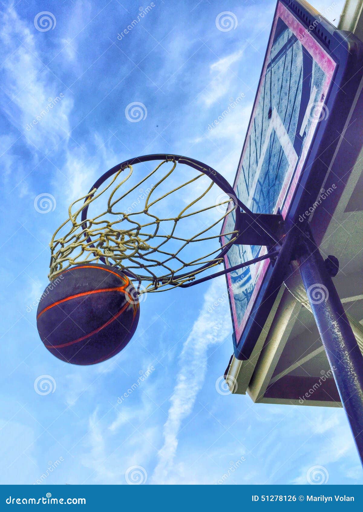 Basketball in the Net stock photo. Image of basketball - 51278126